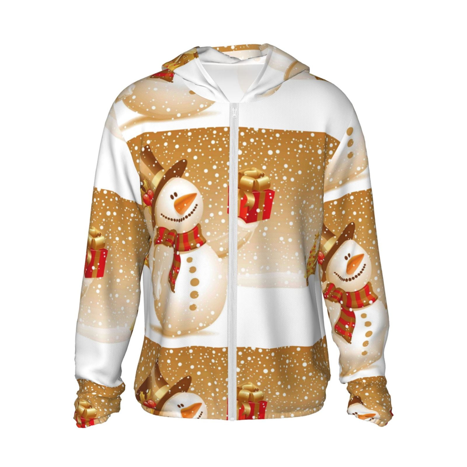 Fotbe Christmas Snowman Gift Men's Women's UPF 50+ Sun Protection ...