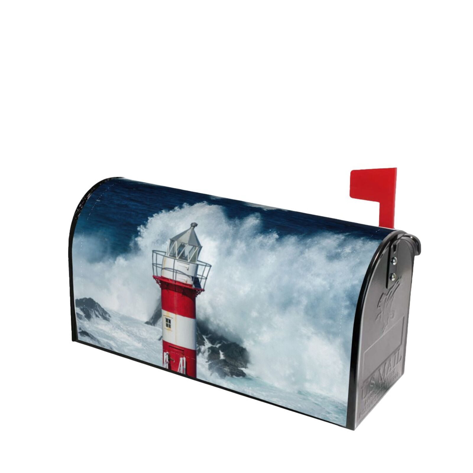 Fotbe Circular Lighthouse Mailbox Covers Post Letter Box Cover Garden ...