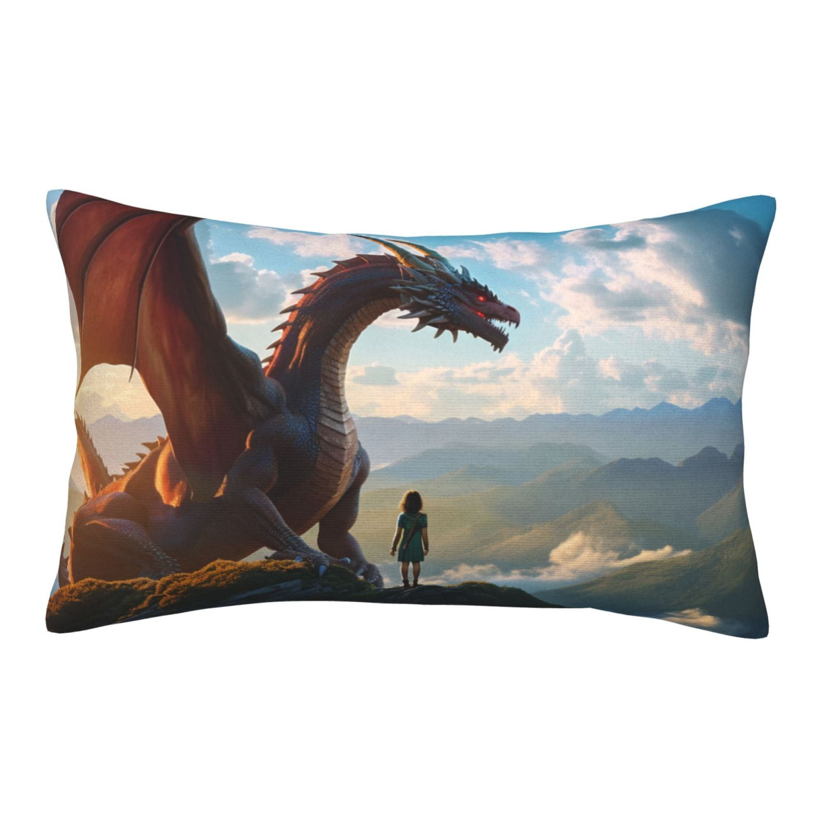 Fotbe Clear Sky Mountain Red Dragon Pillow Cases - Envelope Closure ...