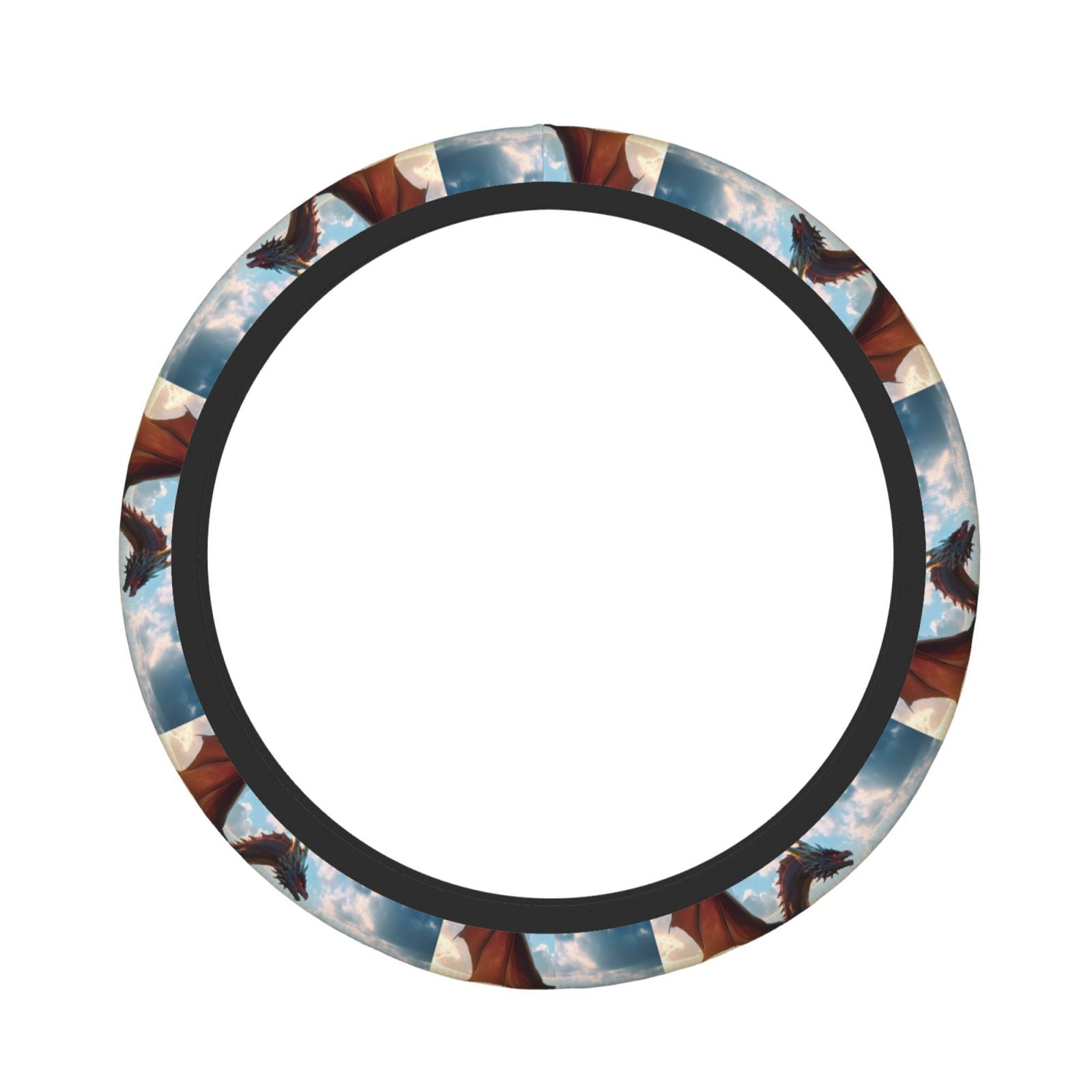 Fotbe Clear Sky Mountain Red Dragon for Steering Wheel Cover Universal ...