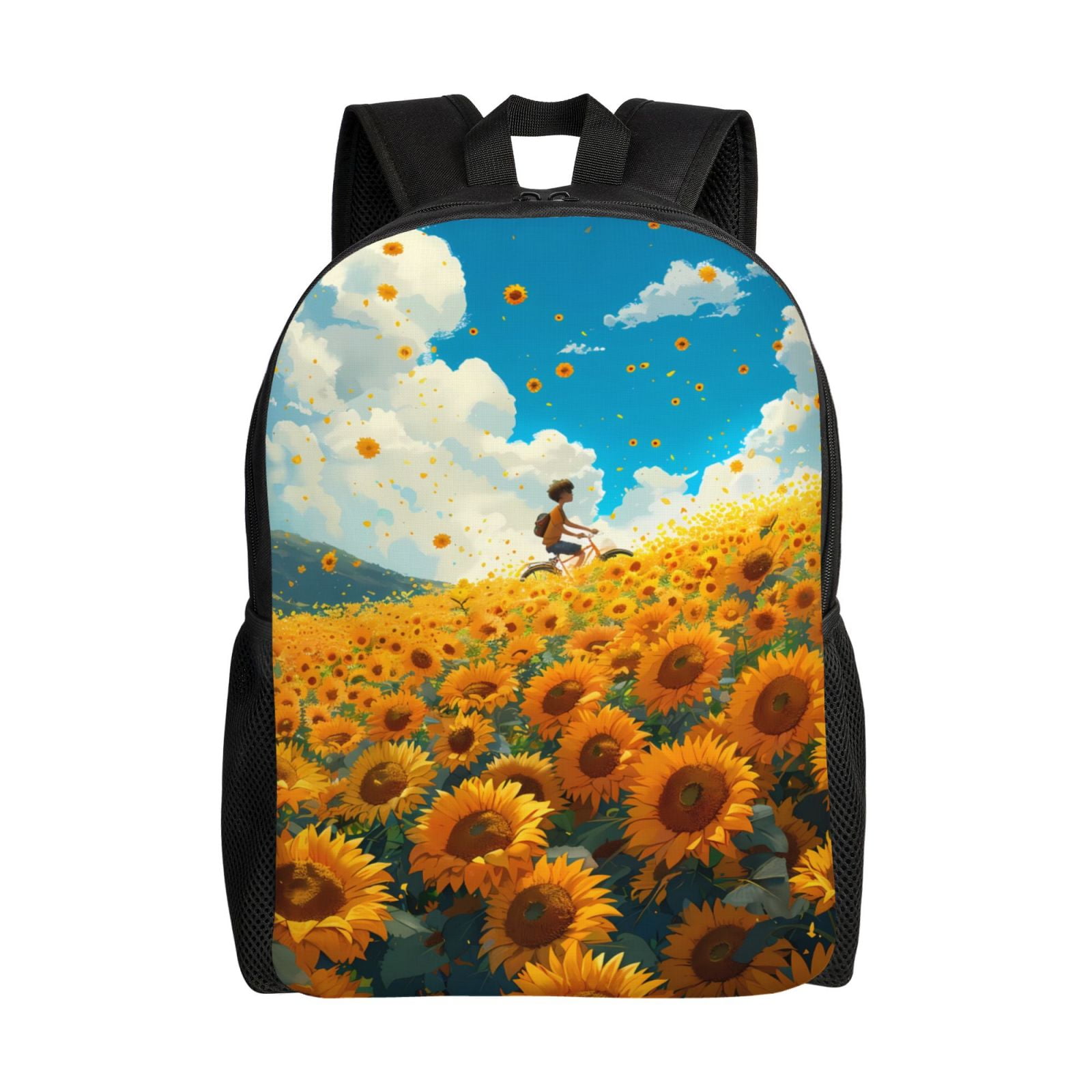 Fotbe Clear Sky Sunflower Travel Laptop Backpack, Business Slim Sturdy ...