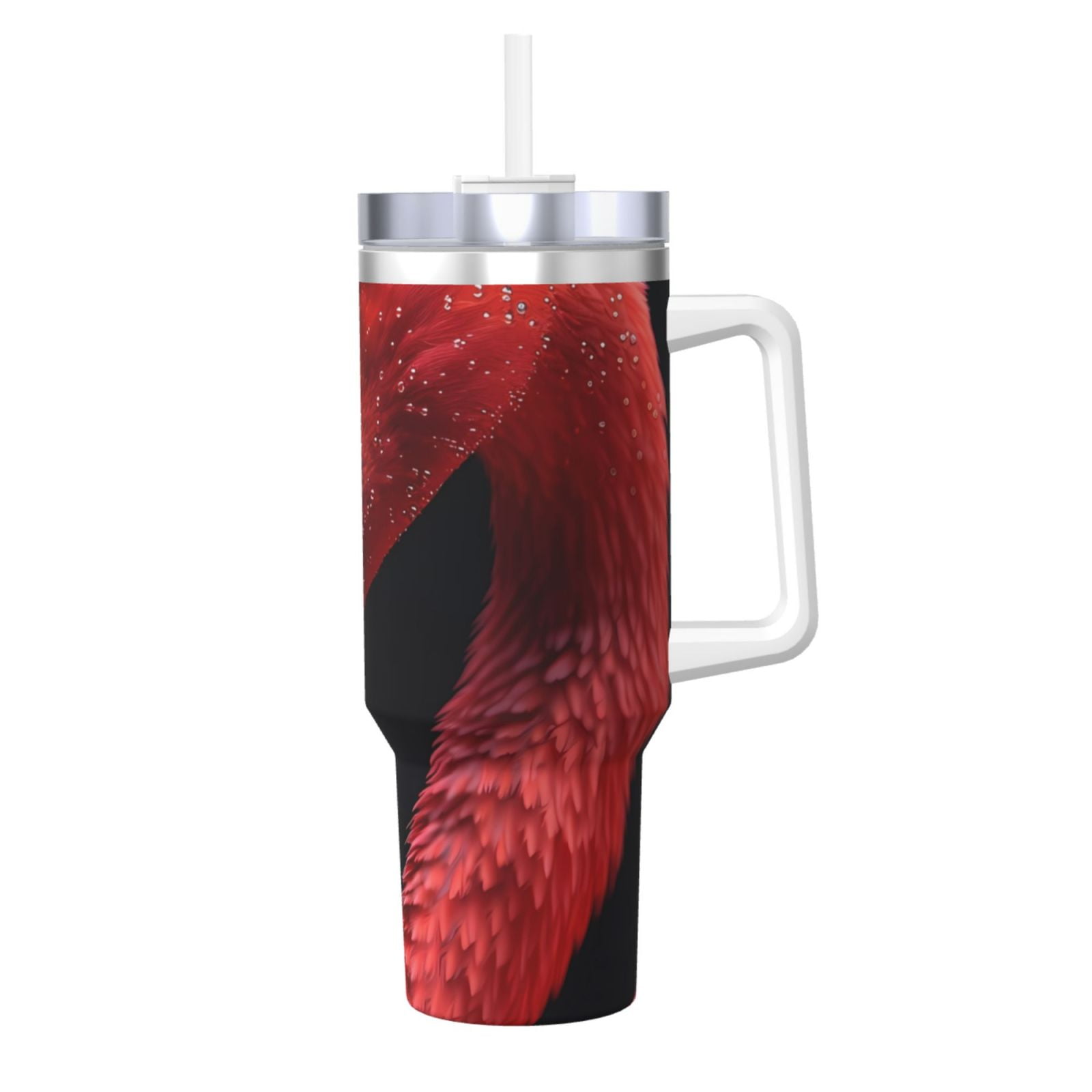 Fotbe Closeup Red Flamingo Portrait Pattern 40oz Ice Bully With Handle ...