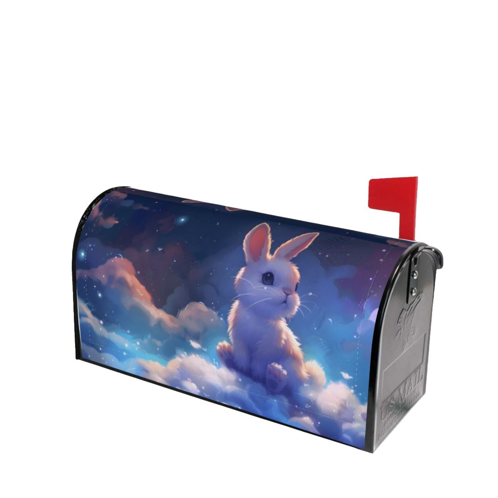 Fotbe Cloud Cute Rabbit Mailbox Covers Post Letter Box Cover Garden ...