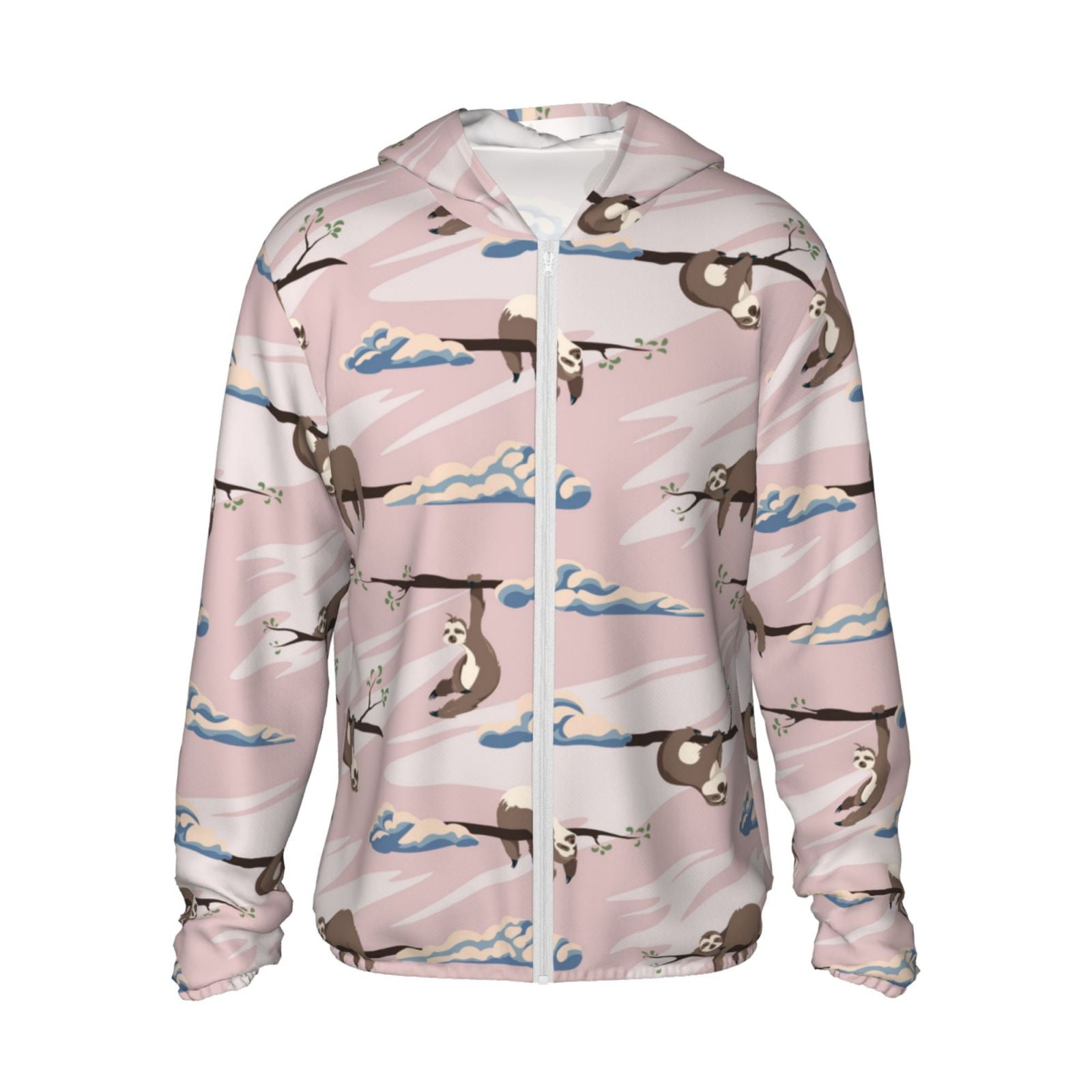 Fotbe Cloud Sloth Men's Women's UPF 50+ Sun Protection Jacket Hooded ...