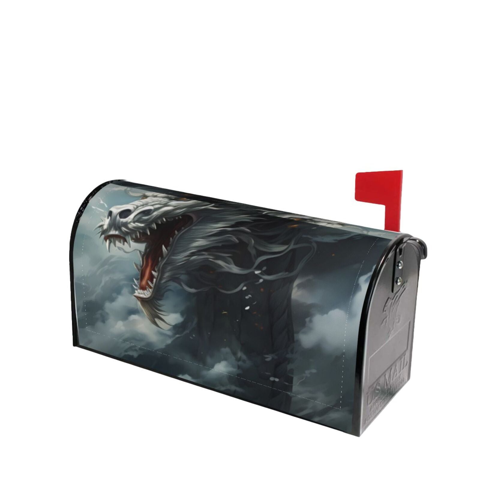 Fotbe Cloud White Dragon Mailbox Covers Post Letter Box Cover Garden ...