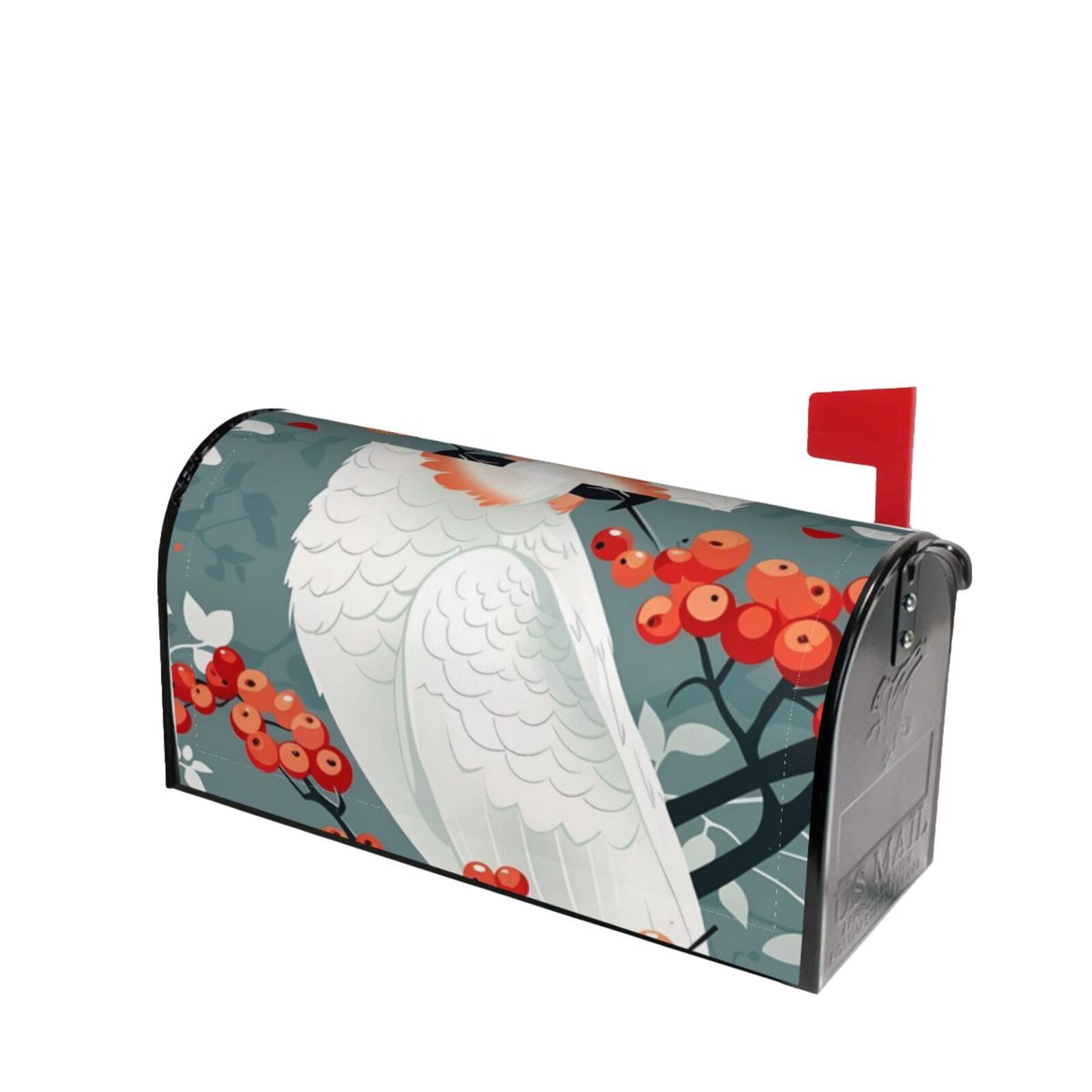 Fotbe Cockatoo Red Berries Mailbox Covers Post Letter Box Cover Garden ...