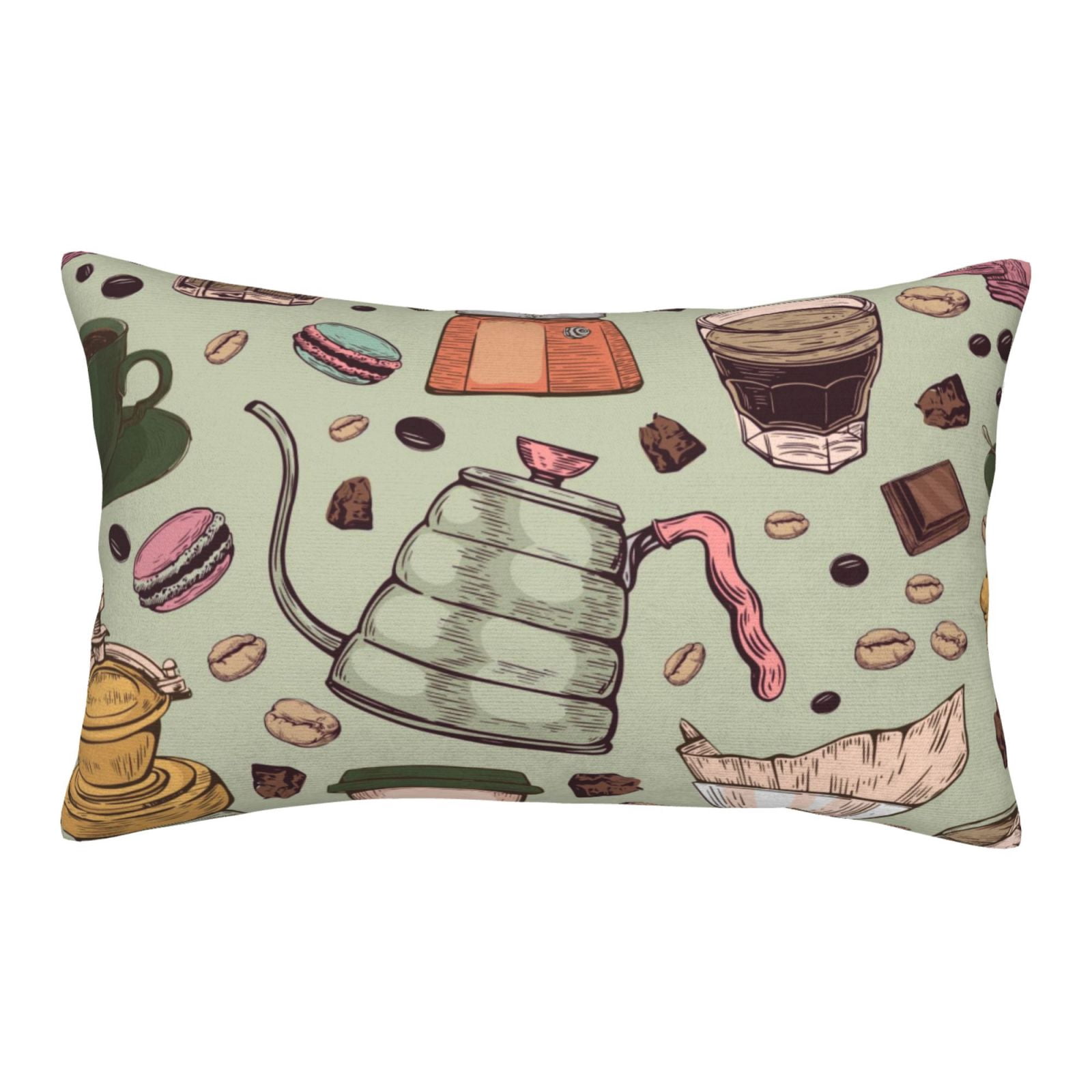 Fotbe Coffee Makers Macaroons Chocolate Pillow Cases - Envelope Closure ...