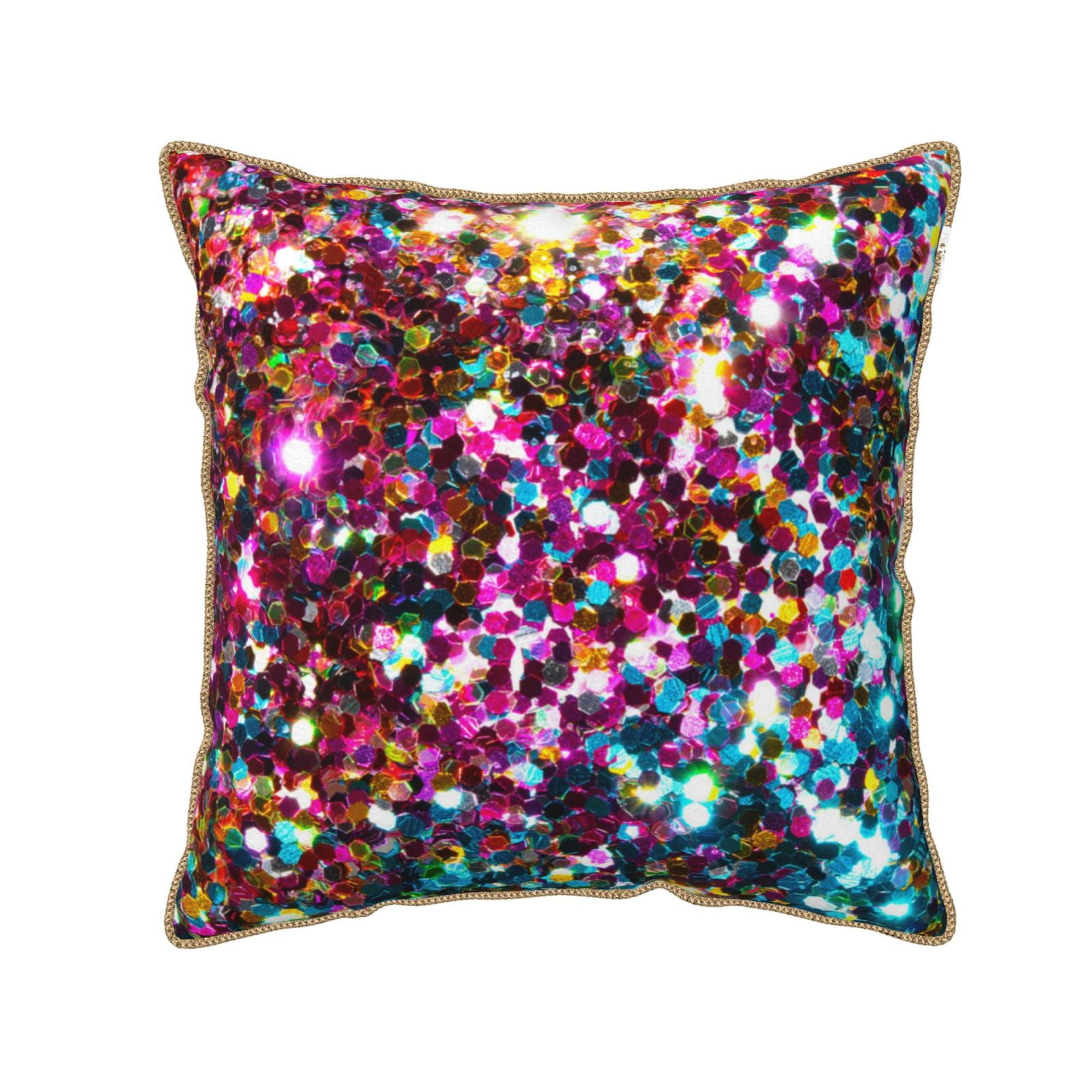 Fotbe Color Shiny Pattern Velvet Decorative Throw Pillow Covers with ...