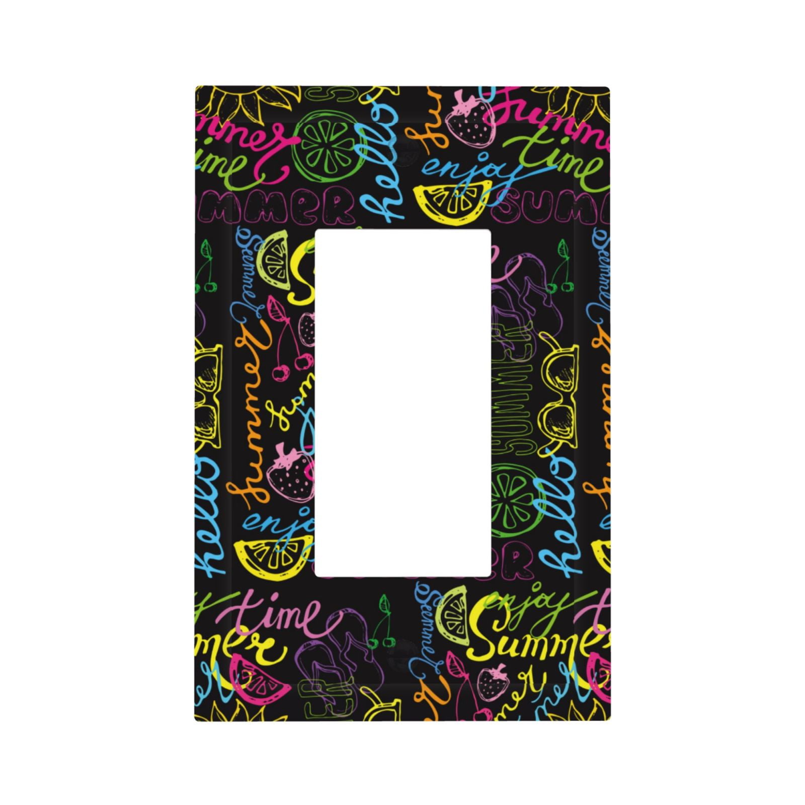 Fotbe Color Summer Print Duplex Receptacle Wall Plate, 1-Gang 5.0" x3.0 ...