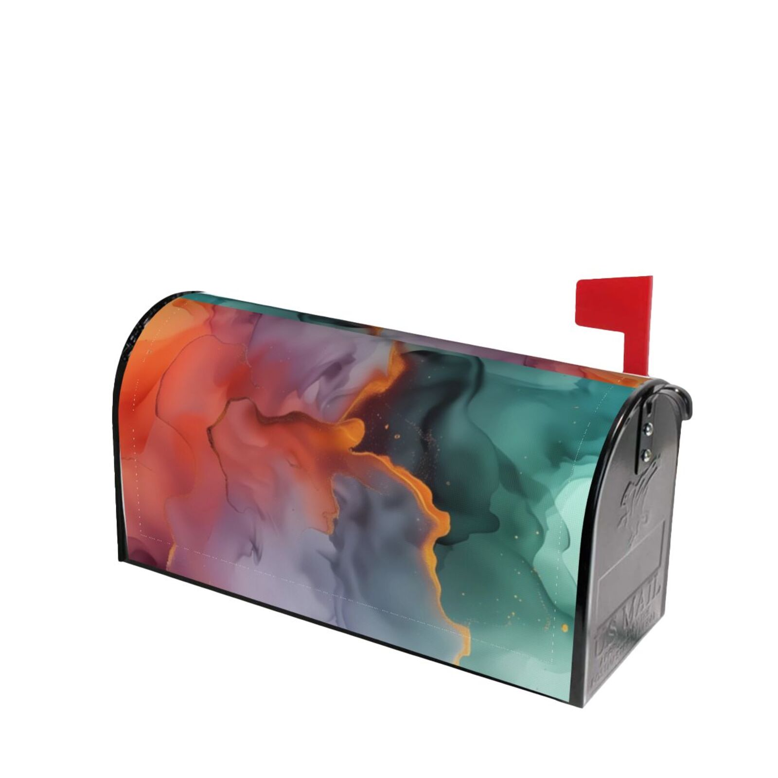 Fotbe Colorful Abstract Waves Mailbox Covers Post Letter Box Cover ...