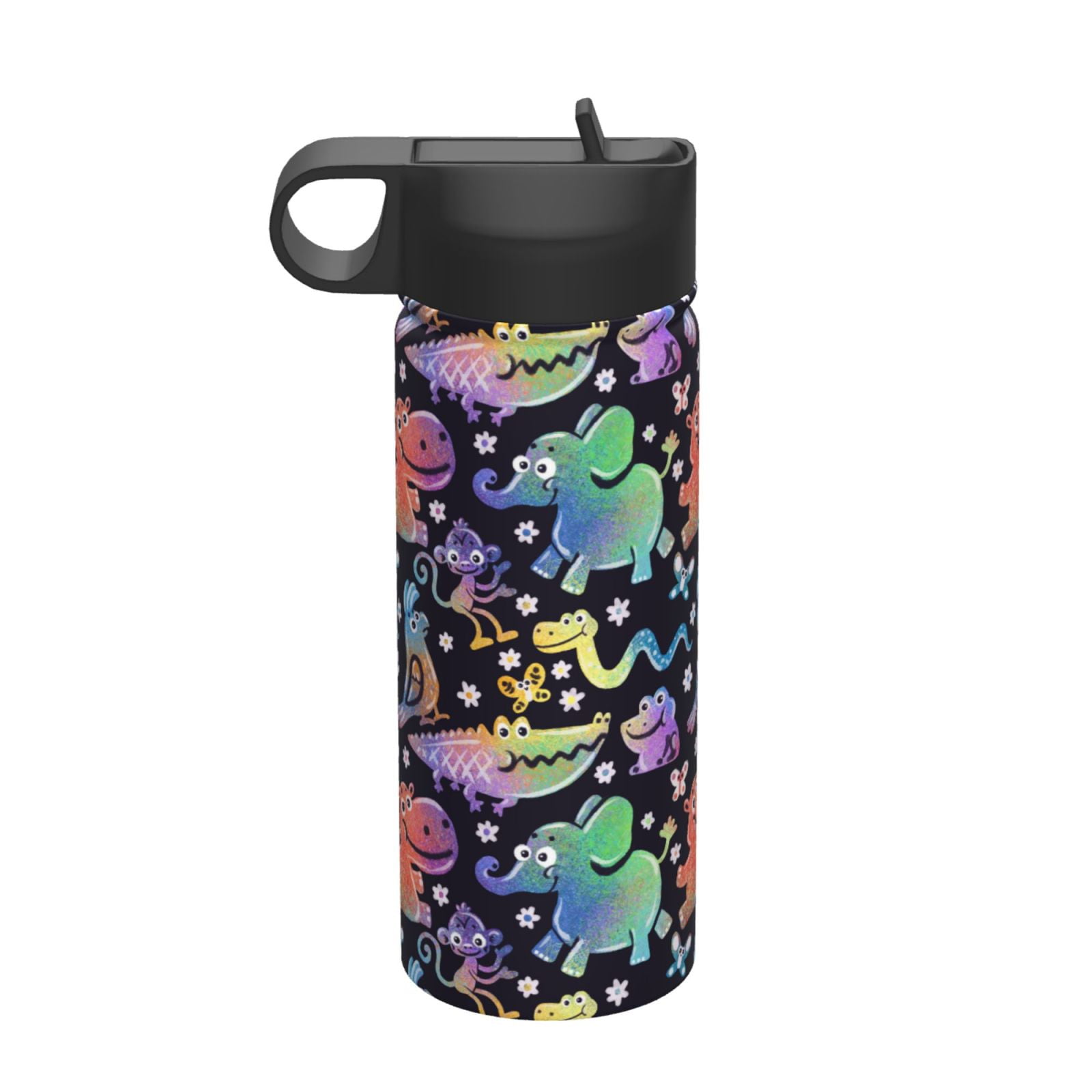 Fotbe Colorful Animals Pattern 18oz Sports Insulated Kettle Stainless ...