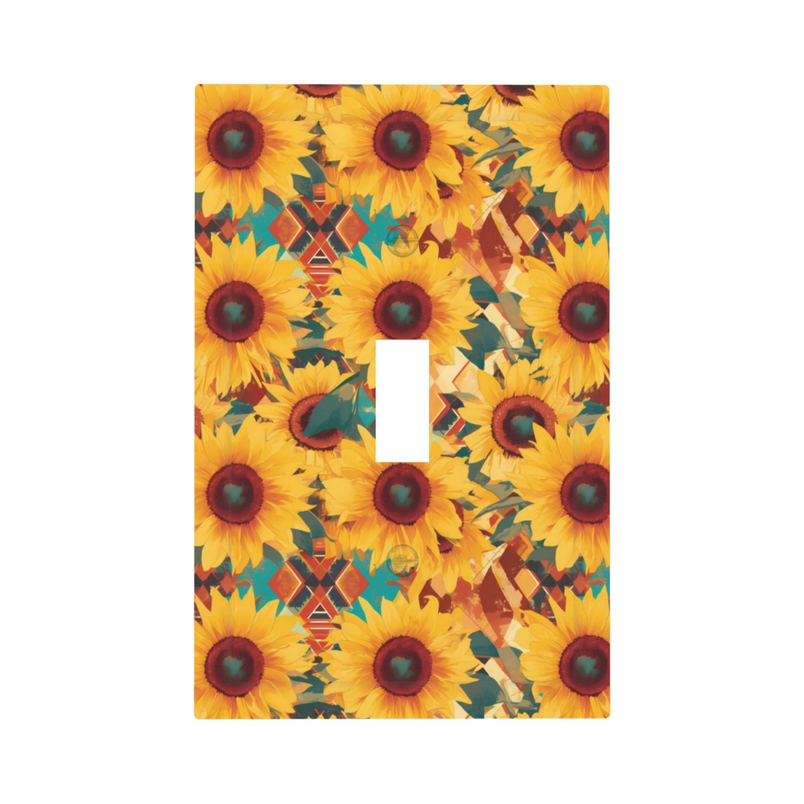 Fotbe Colorful Bohemian Sunflower Print Duplex Receptacle Wall Plate, 1 ...