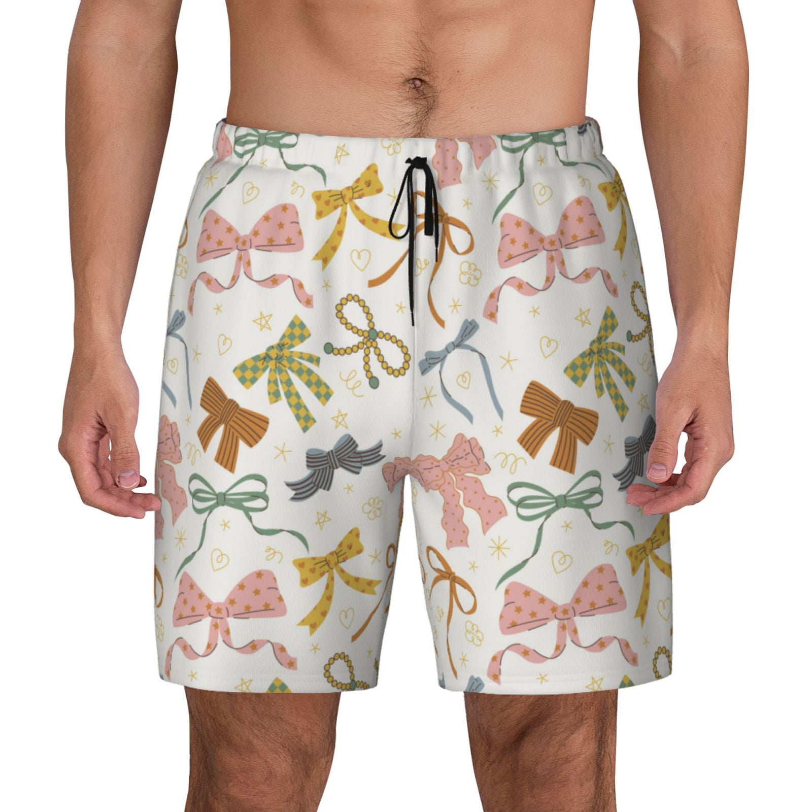 Fotbe Colorful Bow Knots1 Men’s Swim Trunks Quick Dry Swim Shorts Board ...