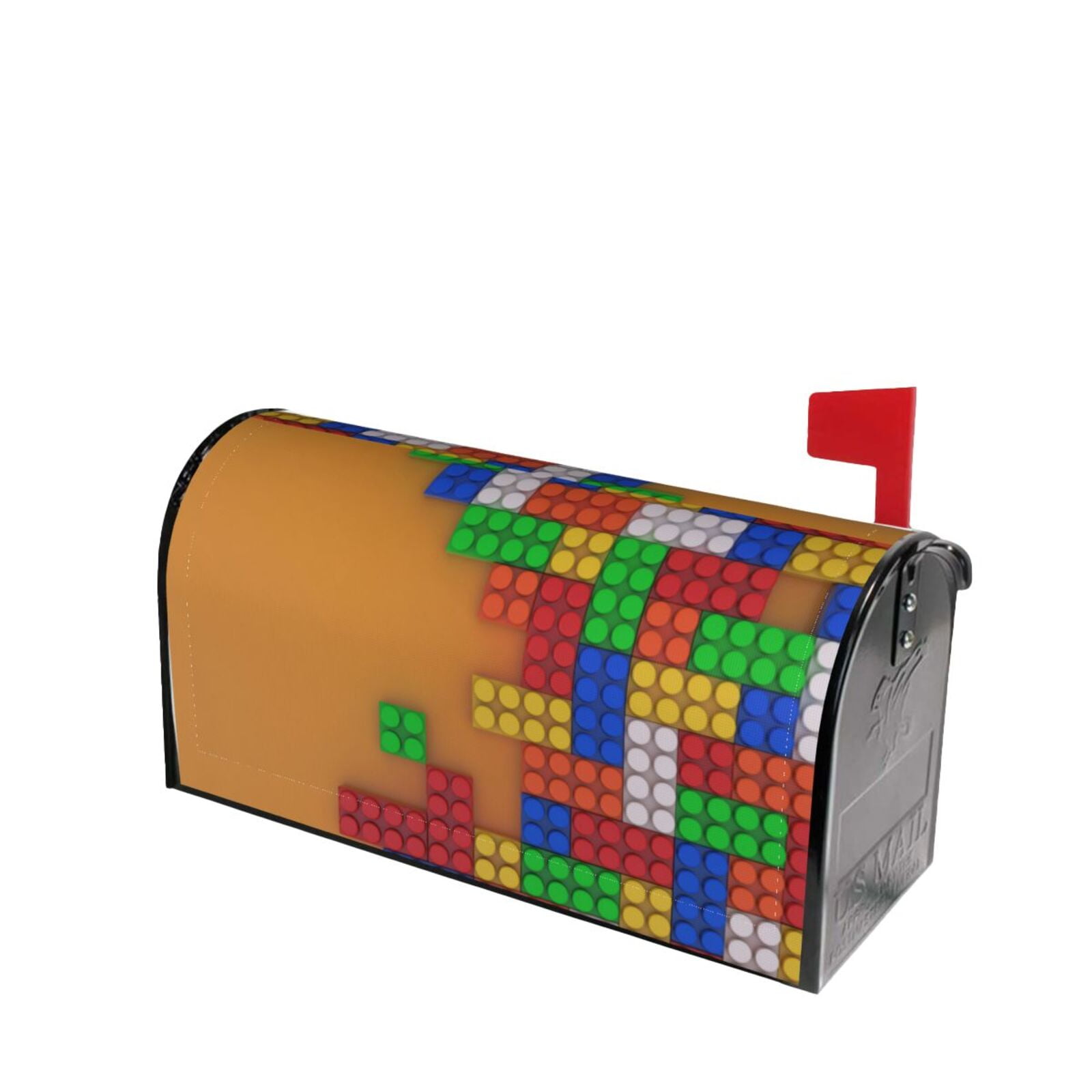 Fotbe Colorful Building Blocks A Mailbox Covers Post Letter Box Cover ...