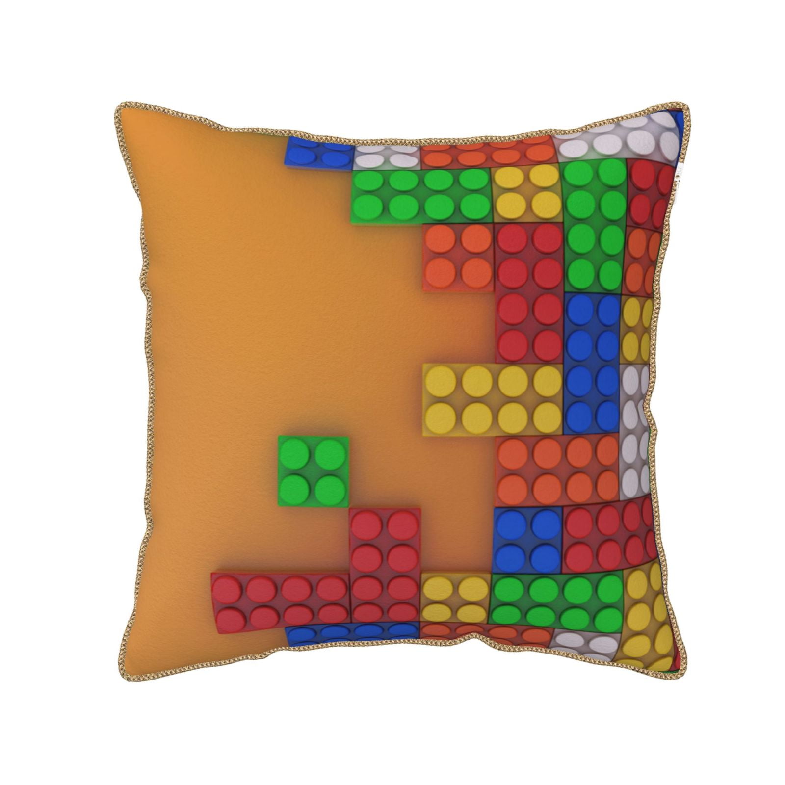 Fotbe Colorful Building Blocks A Pattern Velvet Decorative Throw Pillow ...