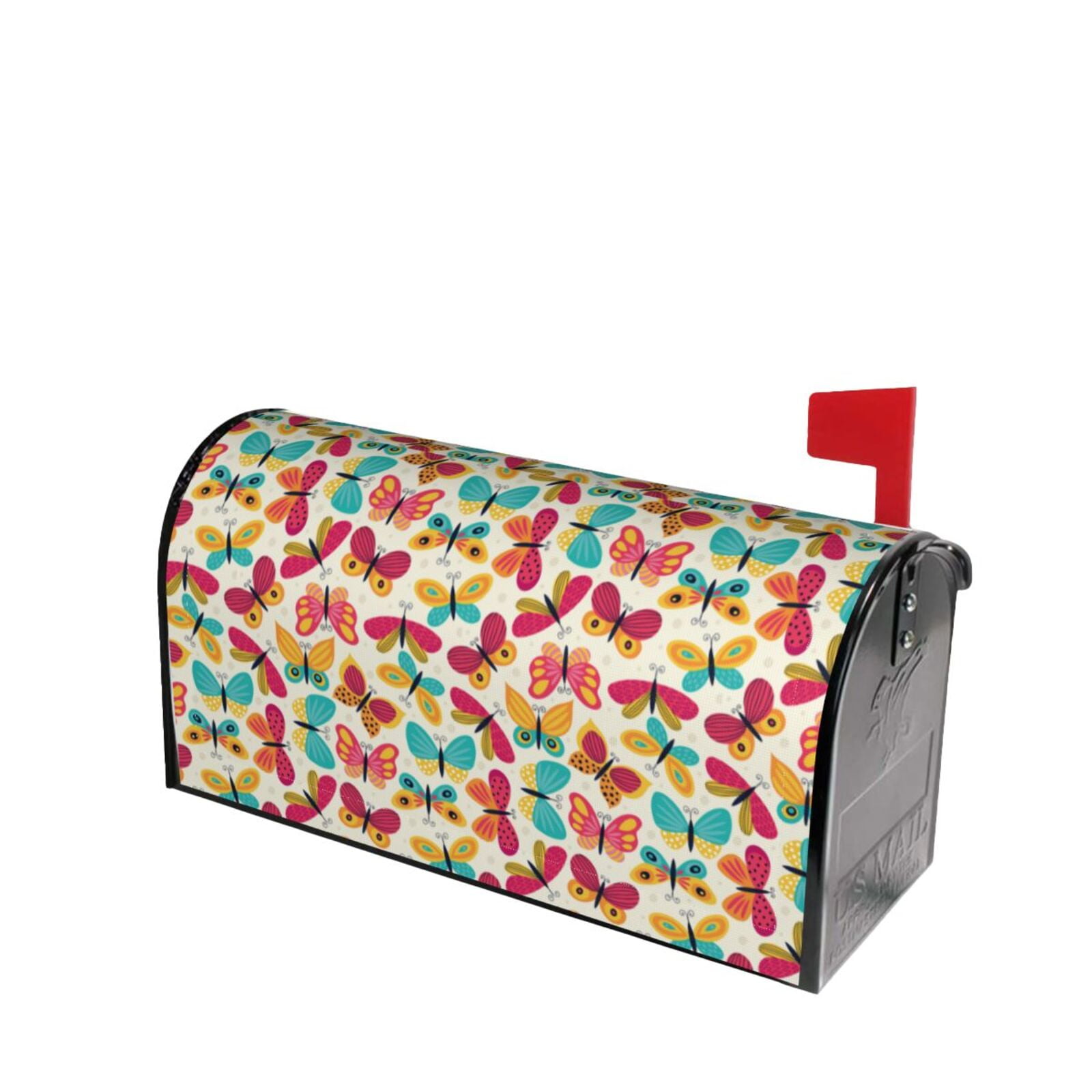 Fotbe Colorful Butterflies Mailbox Covers Post Letter Box Cover Garden ...