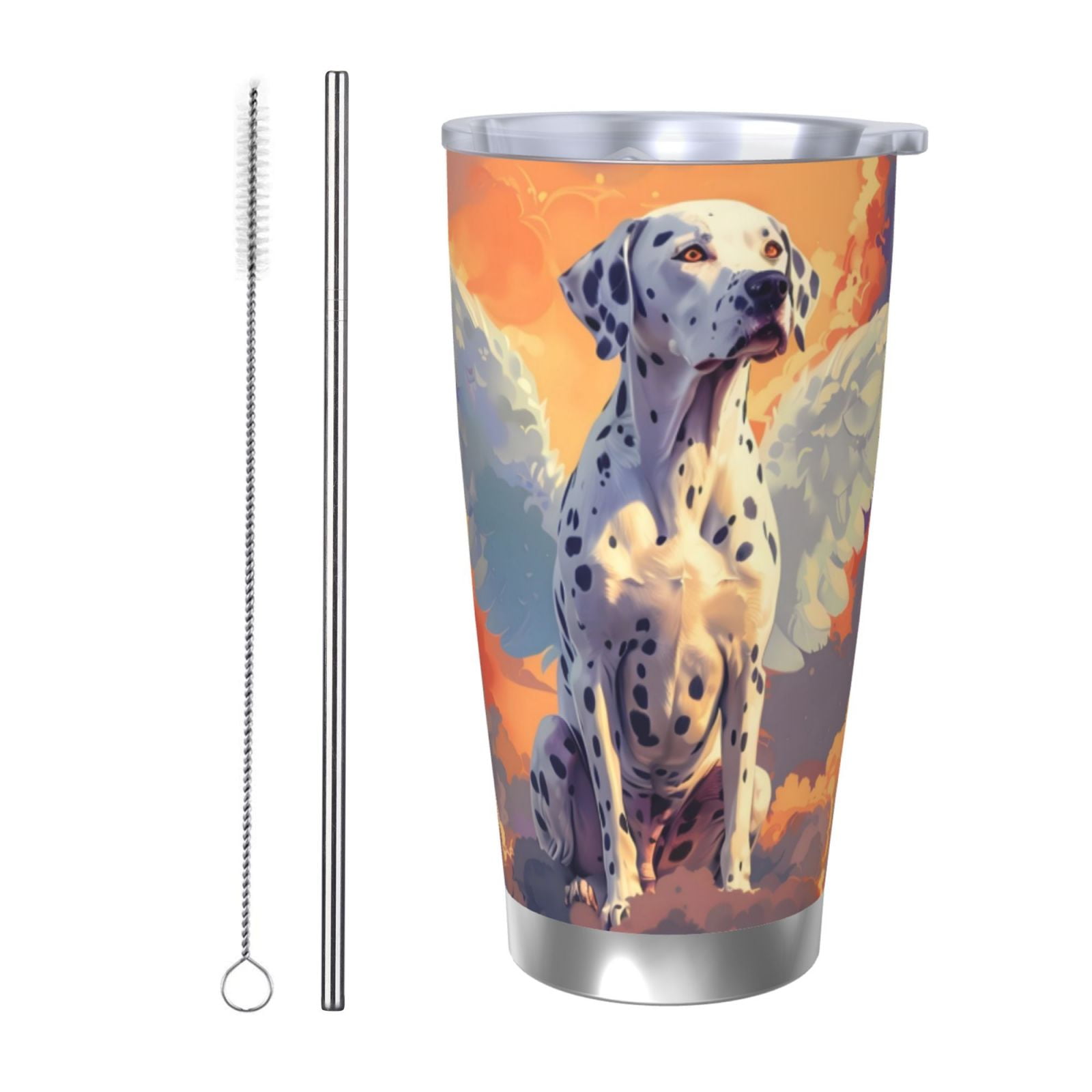 Fotbe Colorful Cloud Spotted Dog Pattern 20 oz Tumbler Stainless Steel ...