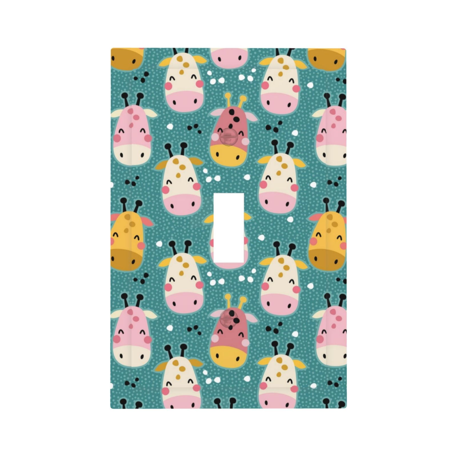 Fotbe Colorful Cow Print Duplex Receptacle Wall Plate, 1-Gang 5.0" x3.0 ...
