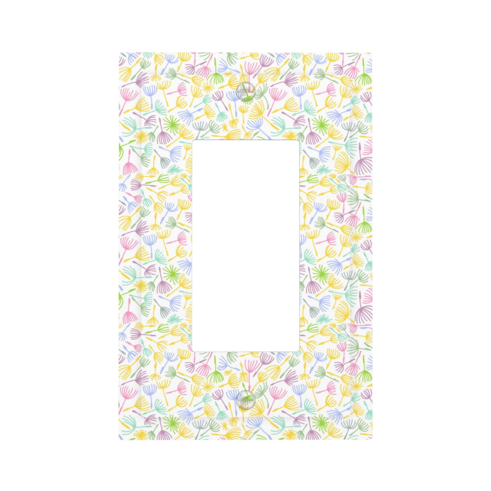 Fotbe Colorful Dandelion Print Duplex Receptacle Wall Plate, 1-Gang 5.0 ...