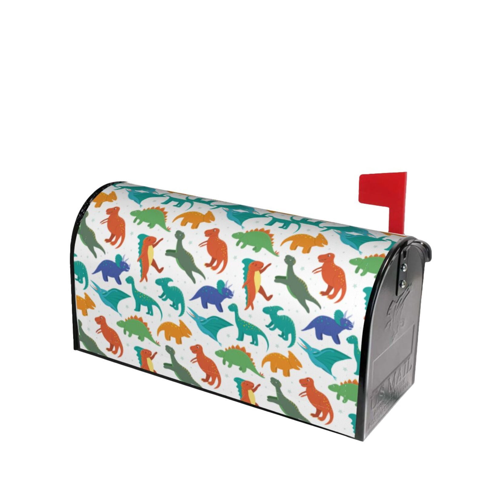 Fotbe Colorful Dinosaur Mailbox Covers Post Letter Box Cover Garden ...