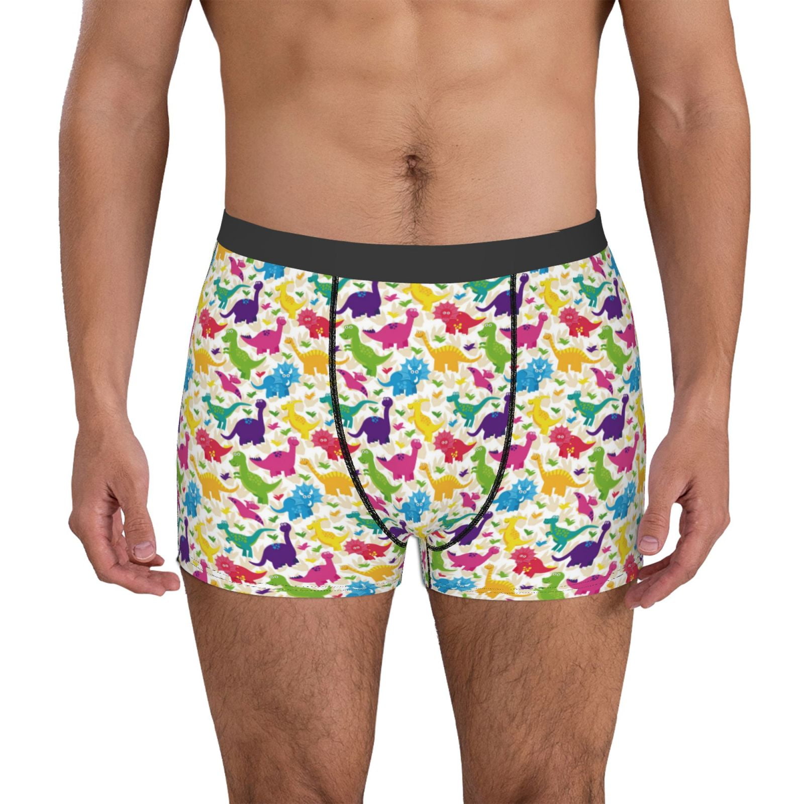 Fotbe Colorful Dinosaurs Men’s Total Support Pouch Boxer Briefs, X-Temp ...