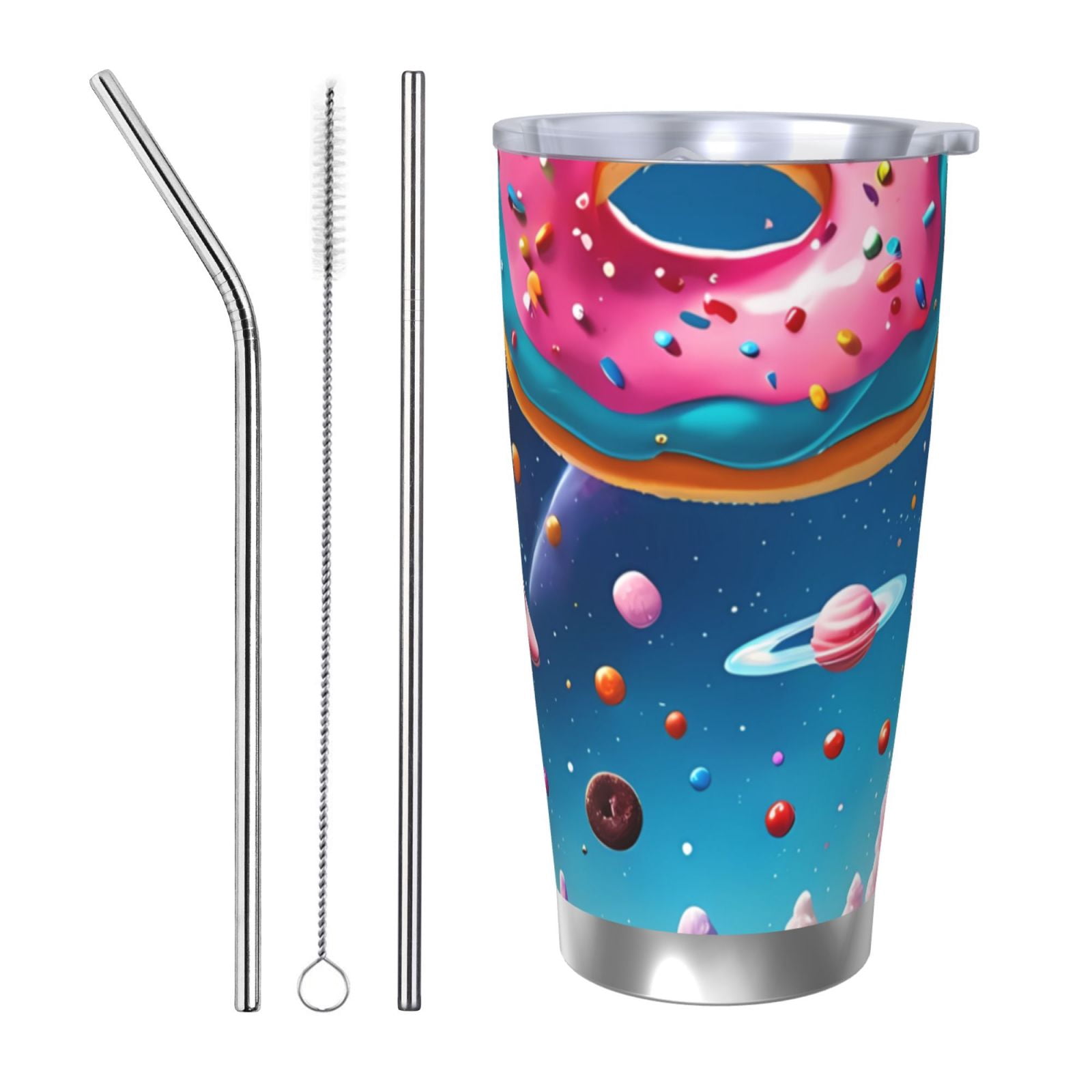 Fotbe Colorful Donut Pattern 20 oz Tumbler Stainless Steel Vacuum ...