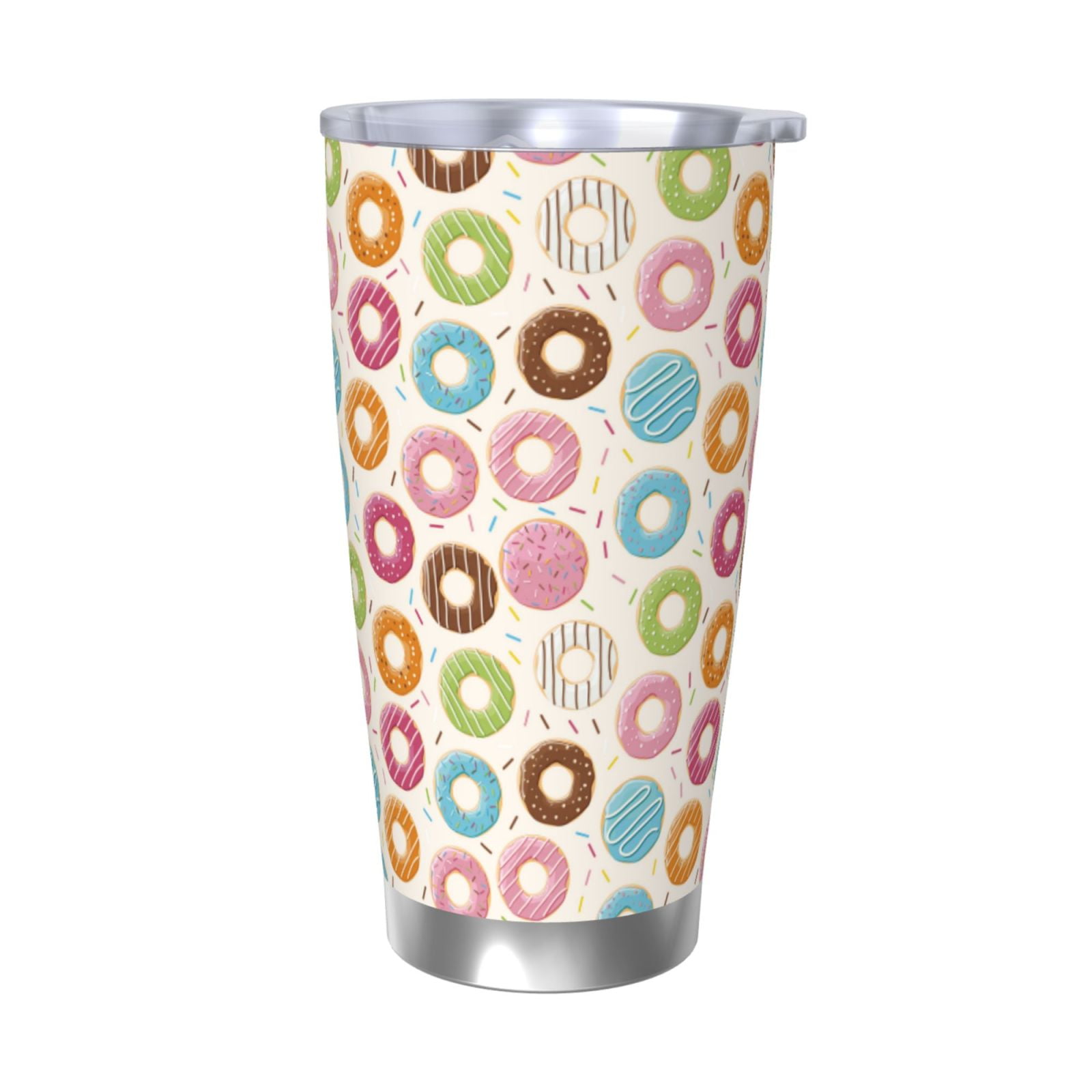 Fotbe Colorful Donuts Pattern 20 oz Tumbler Stainless Steel Vacuum ...