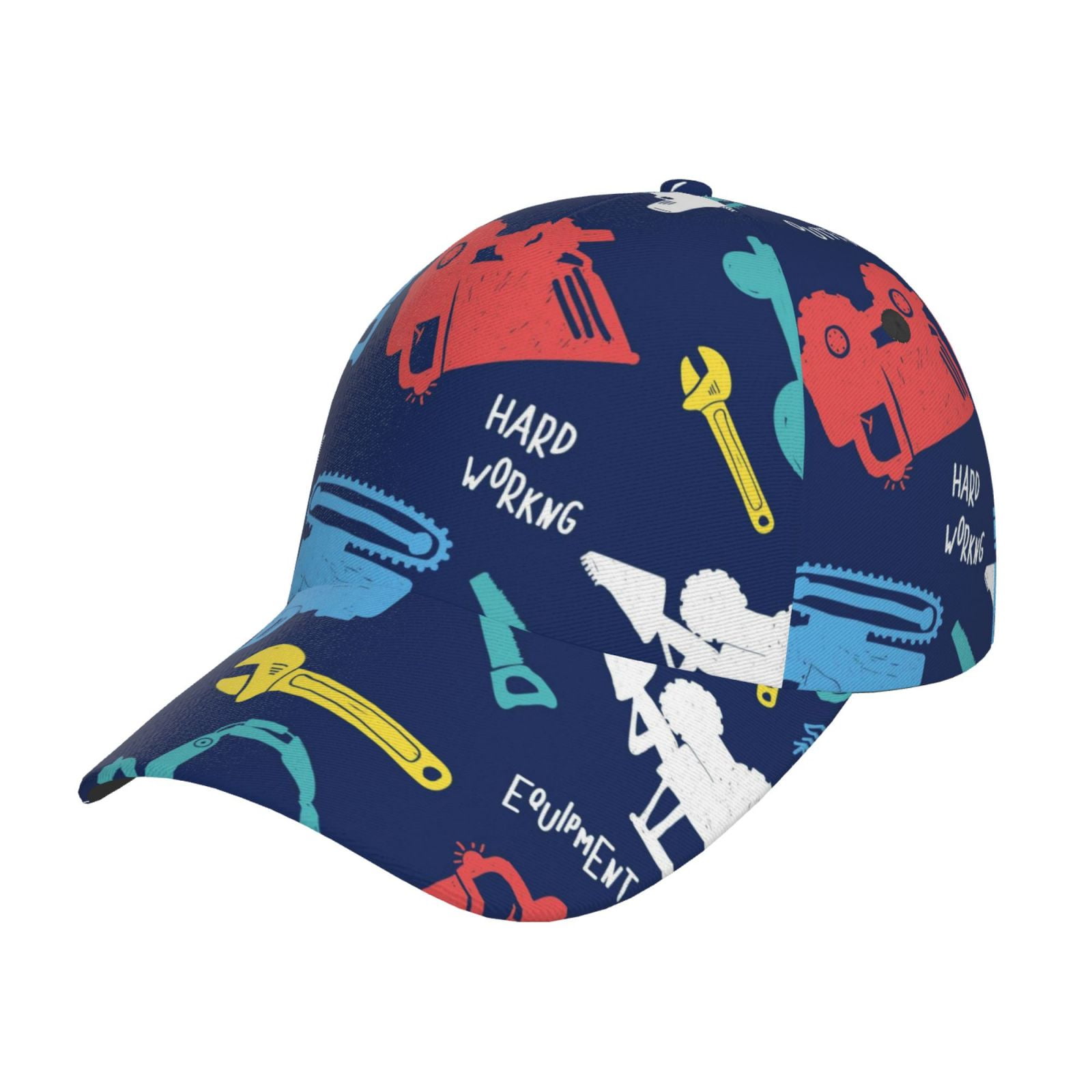 Fotbe Colorful Excavator Baseball Cap, Colorful Excavator Print Dad Hat ...