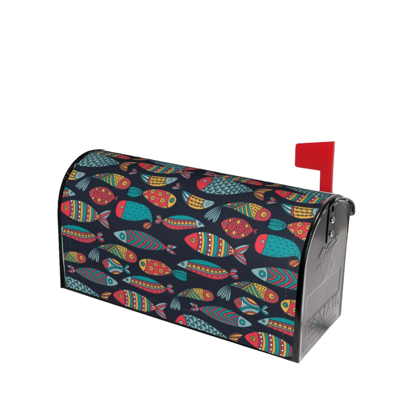 Fotbe Colorful Fish Mailbox Covers Post Letter Box Cover Garden Decor ...