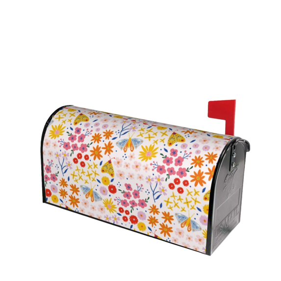 Fotbe Colorful Floral Mailbox Covers Post Letter Box Cover Garden Decor ...