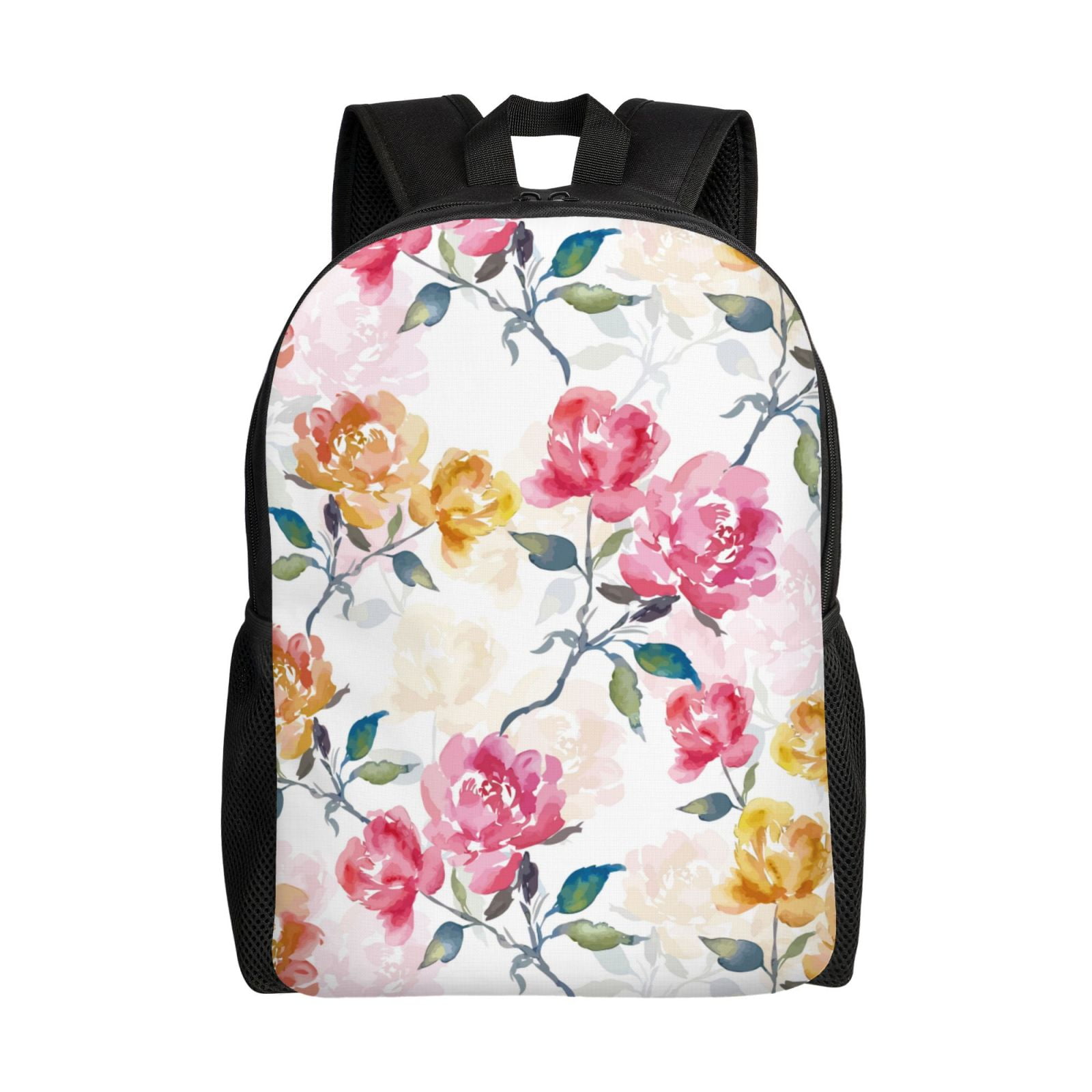 Fotbe Colorful Flowers Travel Laptop Backpack, Business Slim Sturdy ...