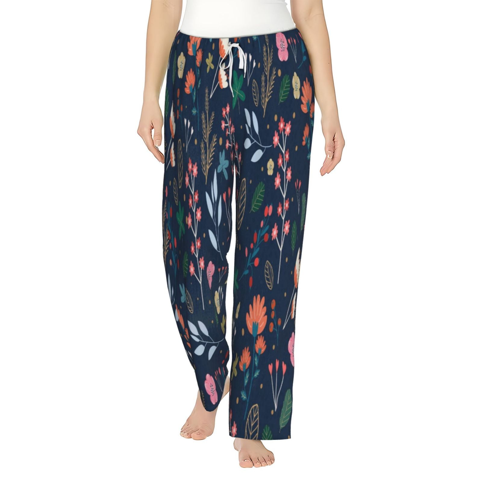 Fotbe Colorful Flowers Women's Pajama Pants,Sleepwear Pants,Pj Bottoms ...