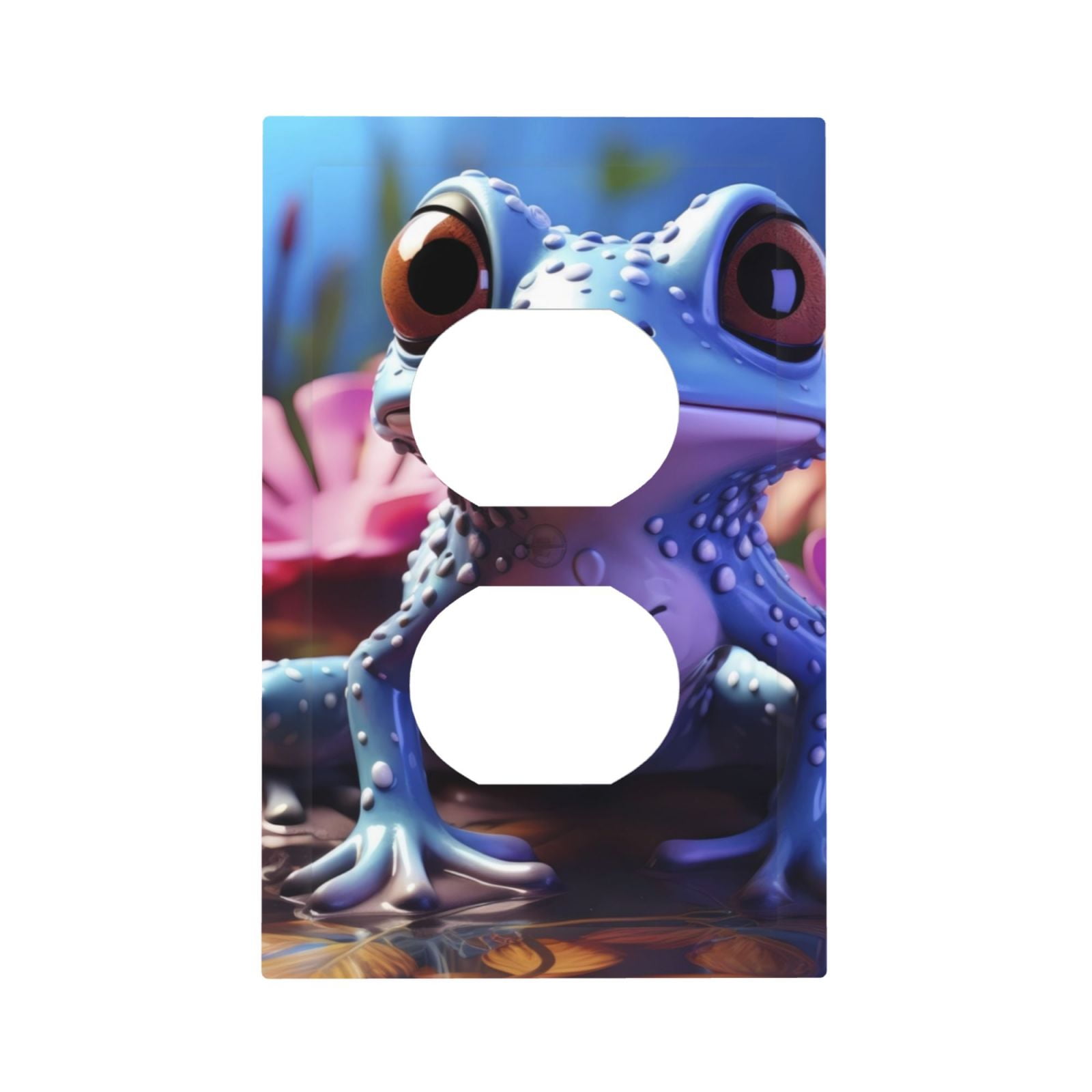 Fotbe Colorful Frog Among Flowers Print Duplex Receptacle Wall Plate, 1 ...