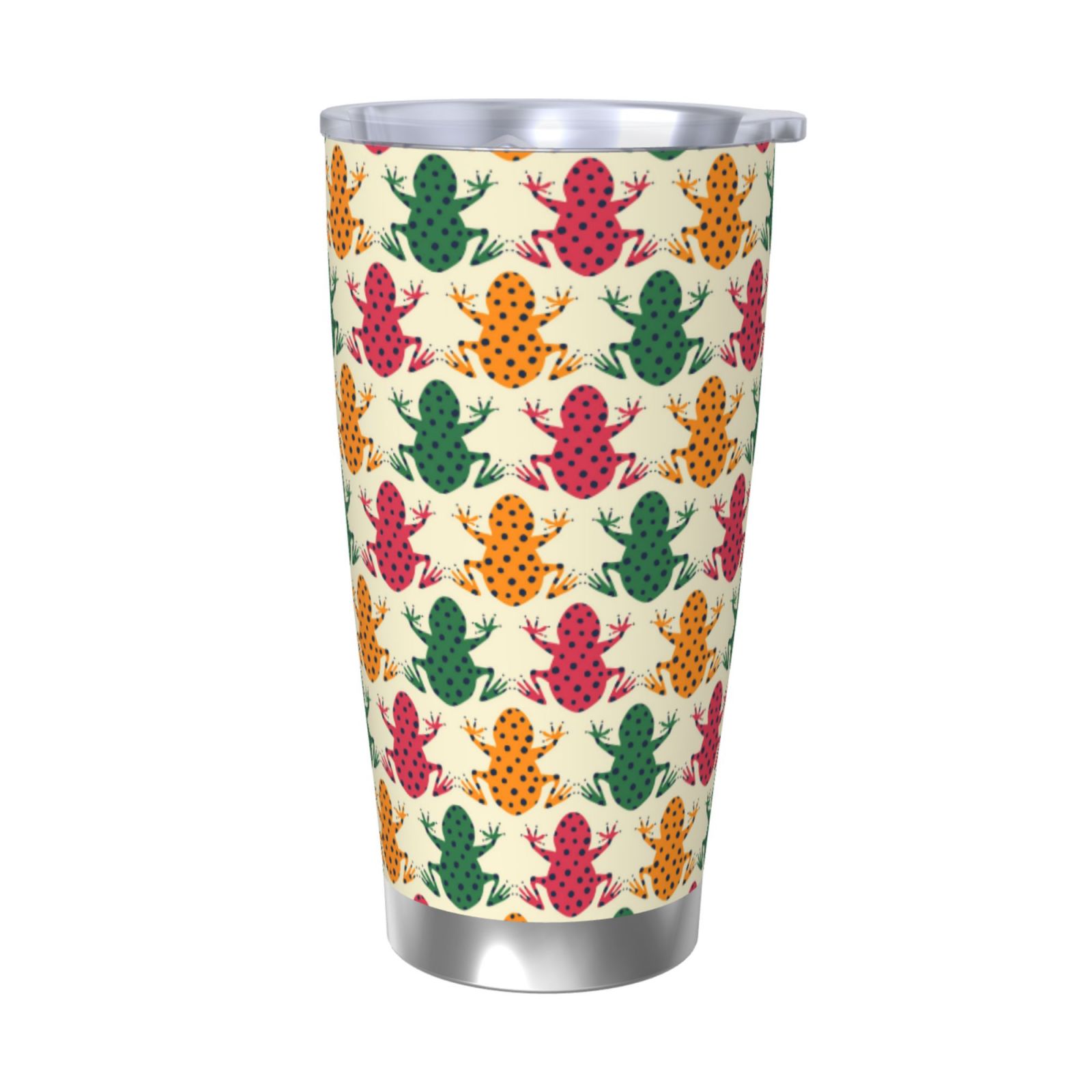 Fotbe Colorful Frogs Pattern 20 oz Tumbler Stainless Steel Vacuum Insulated Coffee Ice Cup ...