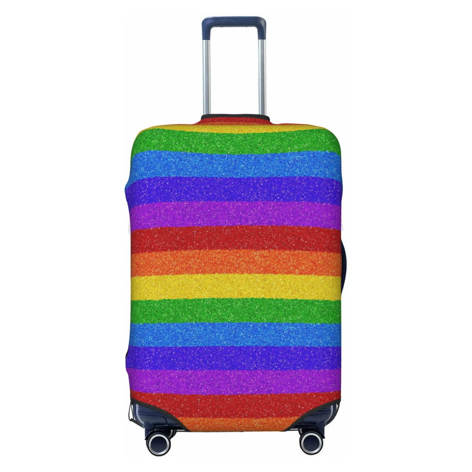 Fotbe Colorful Glitter Rainbow Luggage Cover Protector,Suitcase ...