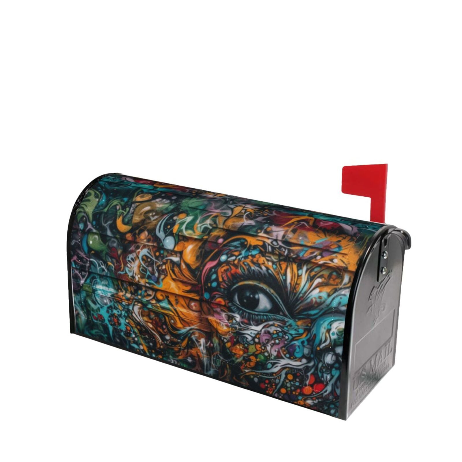 Fotbe Colorful Graffiti Abstract Eye Mailbox Covers Post Letter Box ...