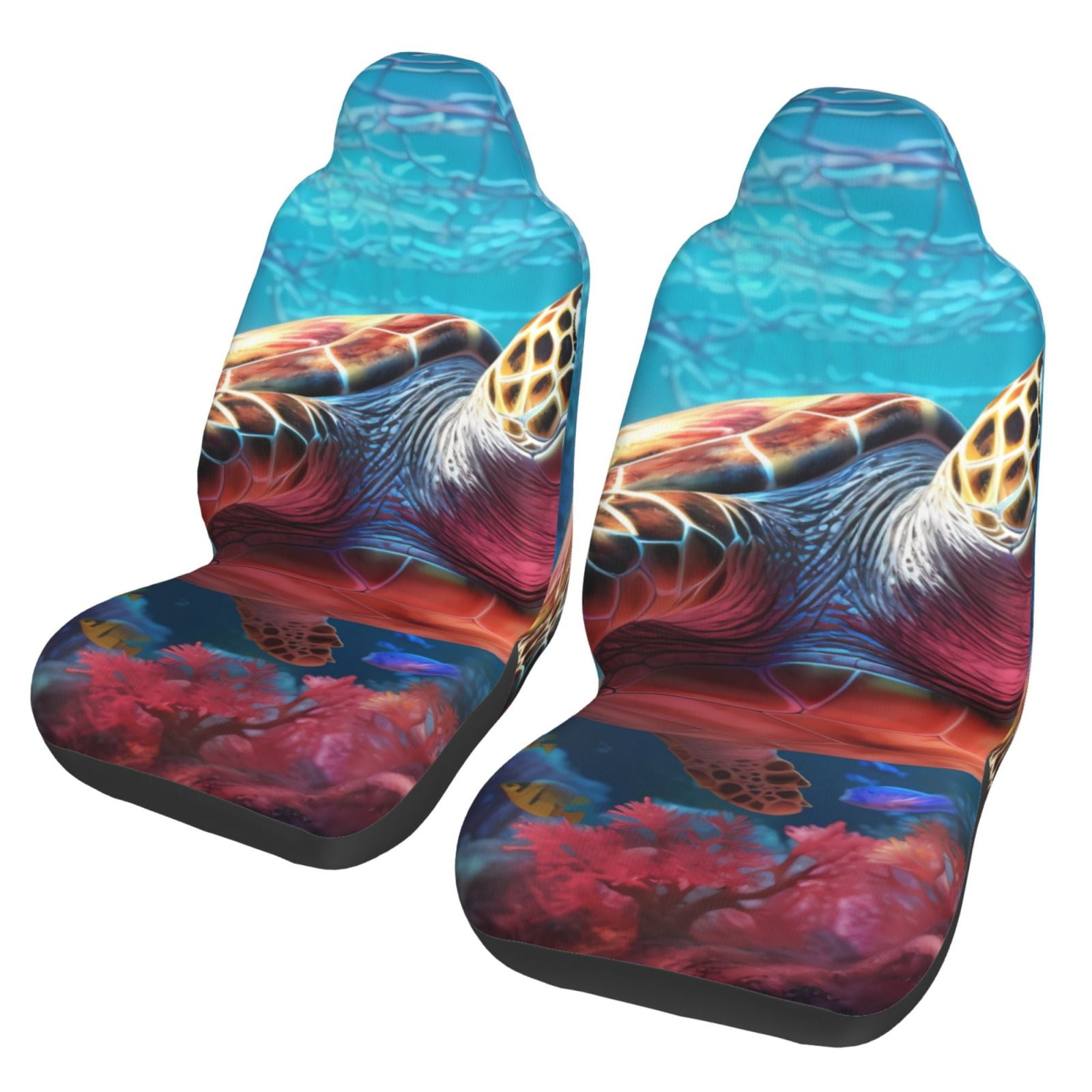 Fotbe Colorful Ocean Sea Turtle Pattern Automotive Seat Covers for Cars ...