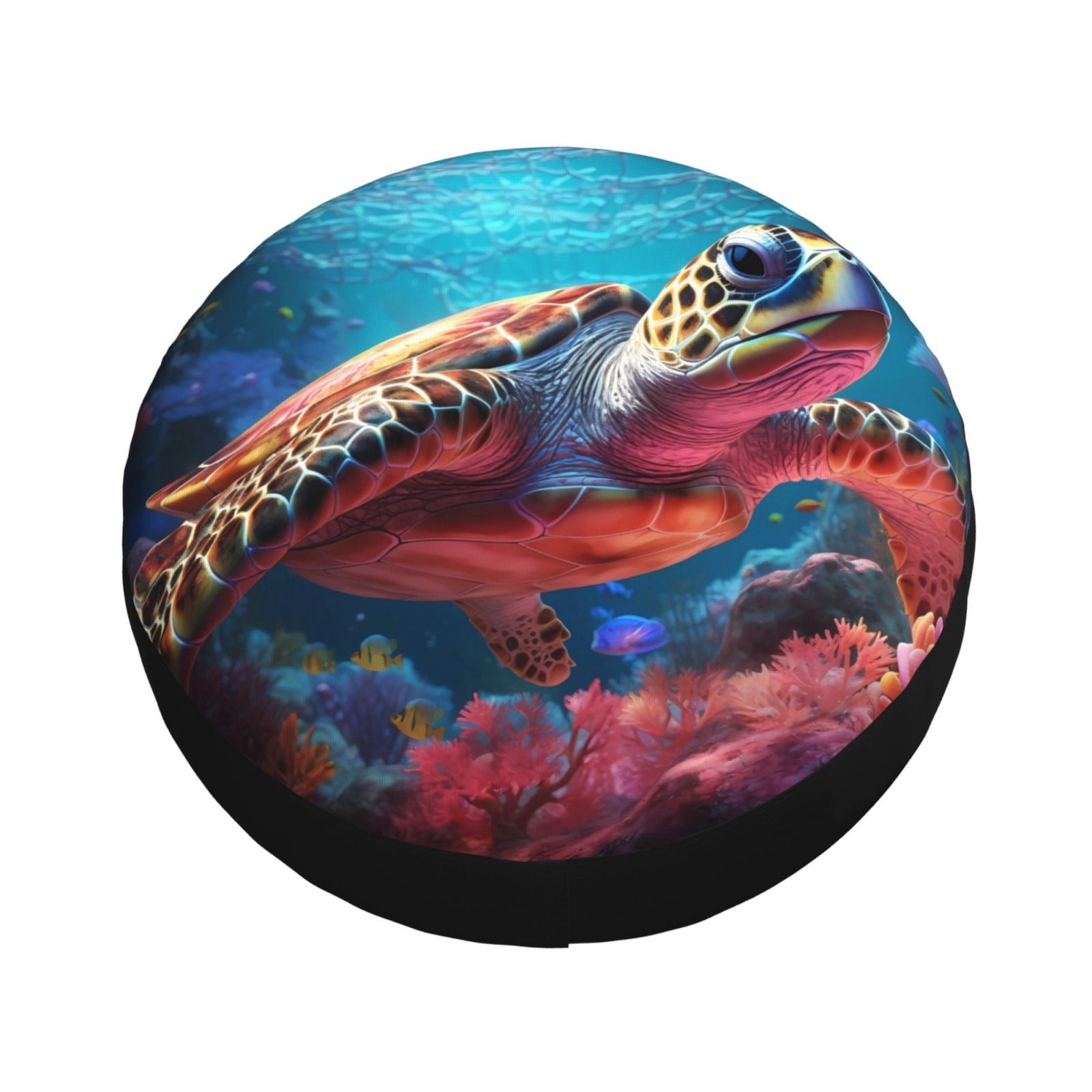 Fotbe Colorful Ocean Sea Turtle Spare Tire Cover Thickening Universal ...