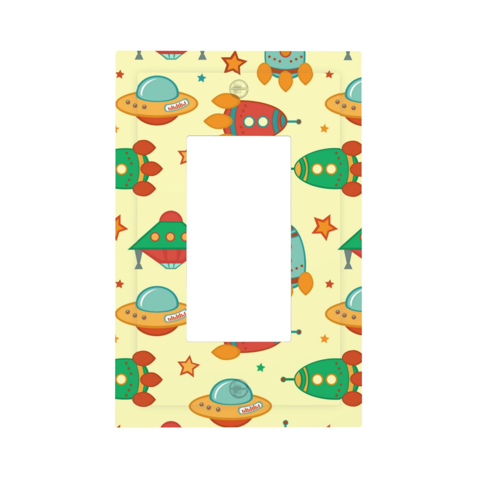 Fotbe Colorful Outer Space Print Duplex Receptacle Wall Plate, 1-Gang 5 ...