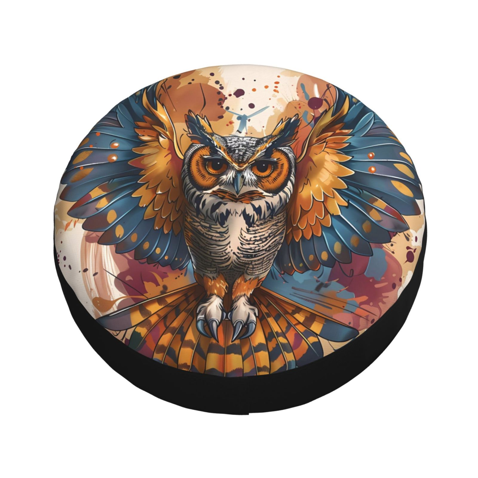 Fotbe Colorful Owl Tattoo Art Spare Tire Cover Thickening Universal Fit ...