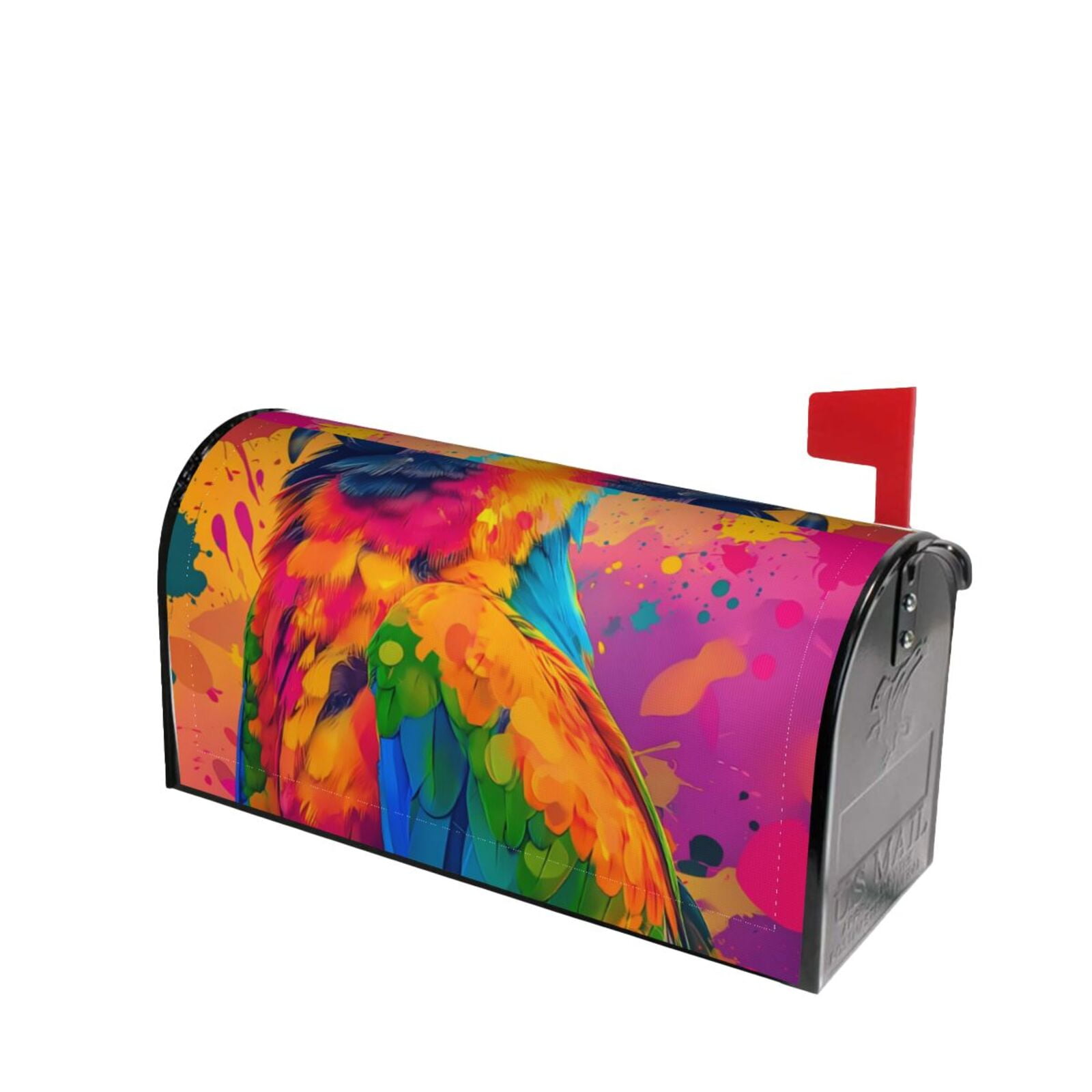 Fotbe Colorful Parrot Jungle Dream A Mailbox Covers Post Letter Box ...