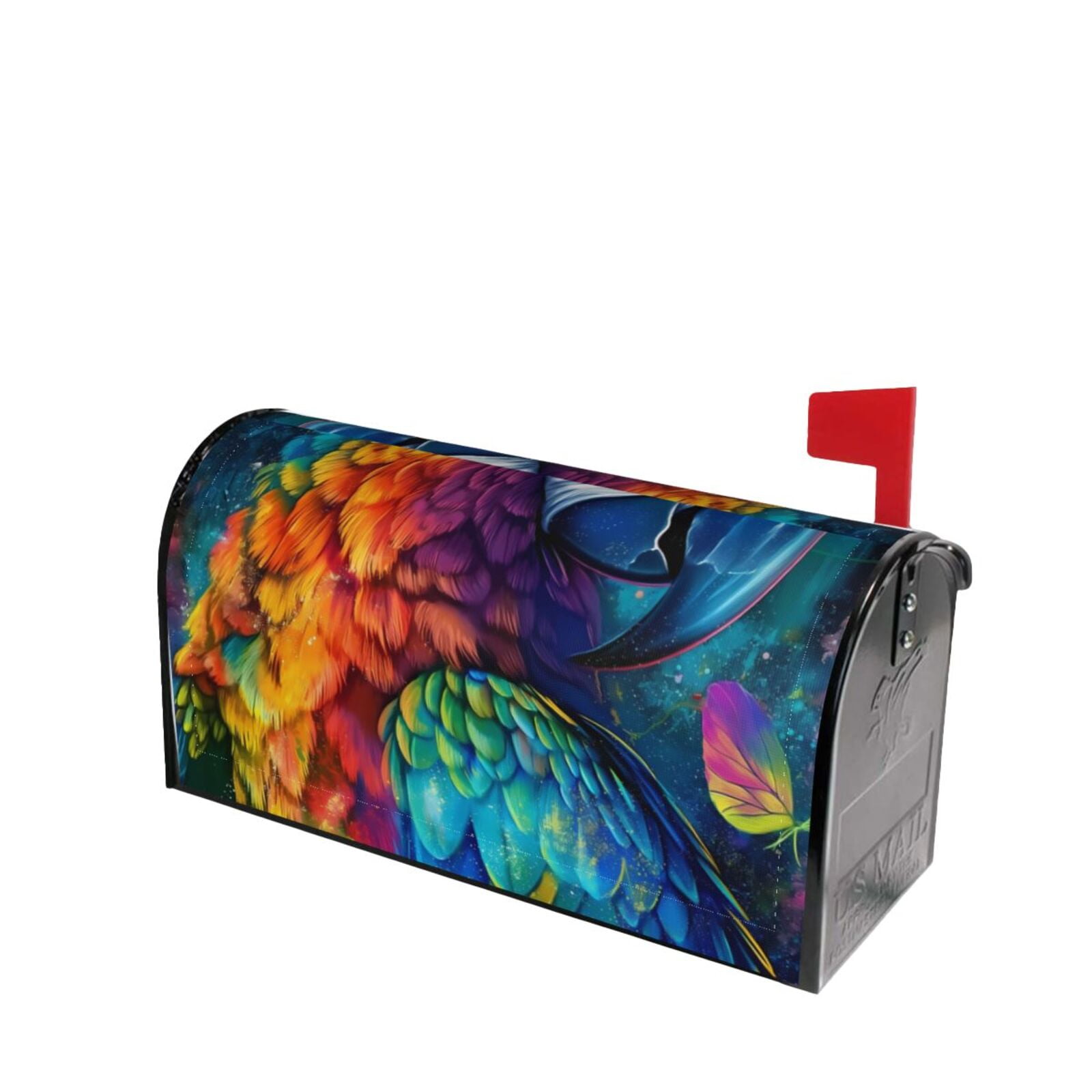 Fotbe Colorful Parrot Jungle Dream Mailbox Covers Post Letter Box Cover ...