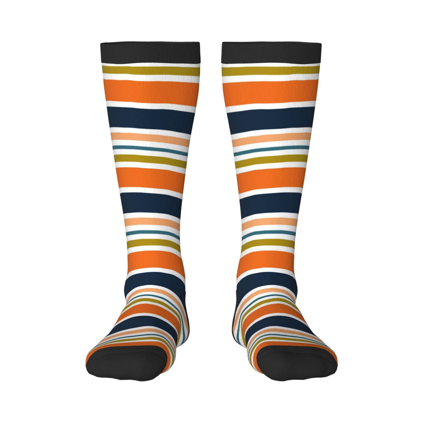 Fotbe Colorful Pastel Stripes print Women's Men's Novelty Crew Socks ...