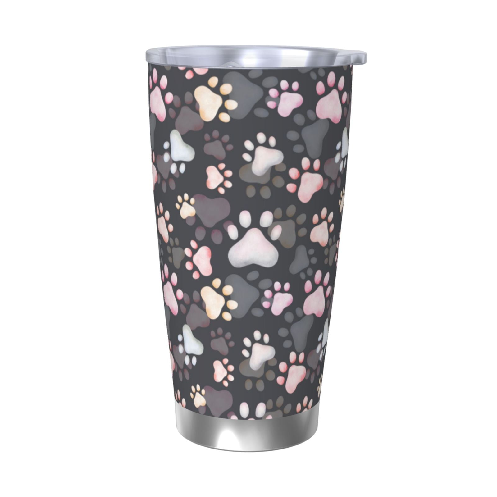 Fotbe Colorful Paws Of Dog Pattern 20 oz Tumbler Stainless Steel Vacuum ...