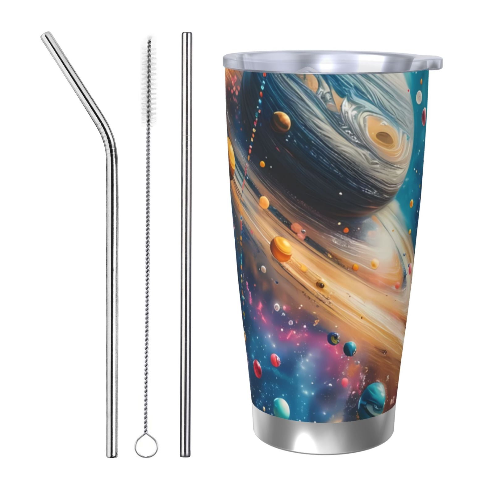 Fotbe Colorful Planet Universe Pattern 20 oz Tumbler Stainless Steel ...