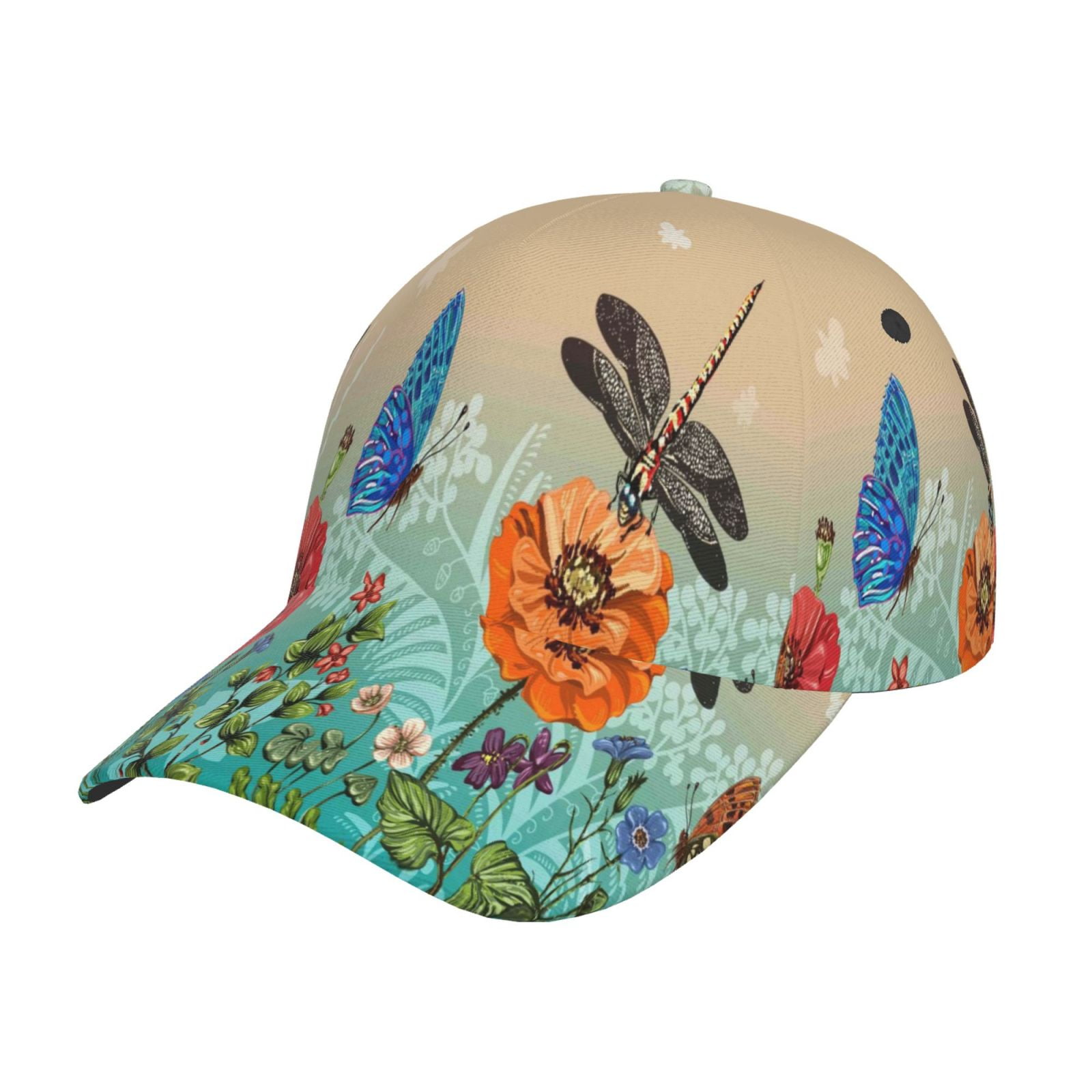 Fotbe Colorful Plants And Insects Baseball Cap, Colorful Plants And ...