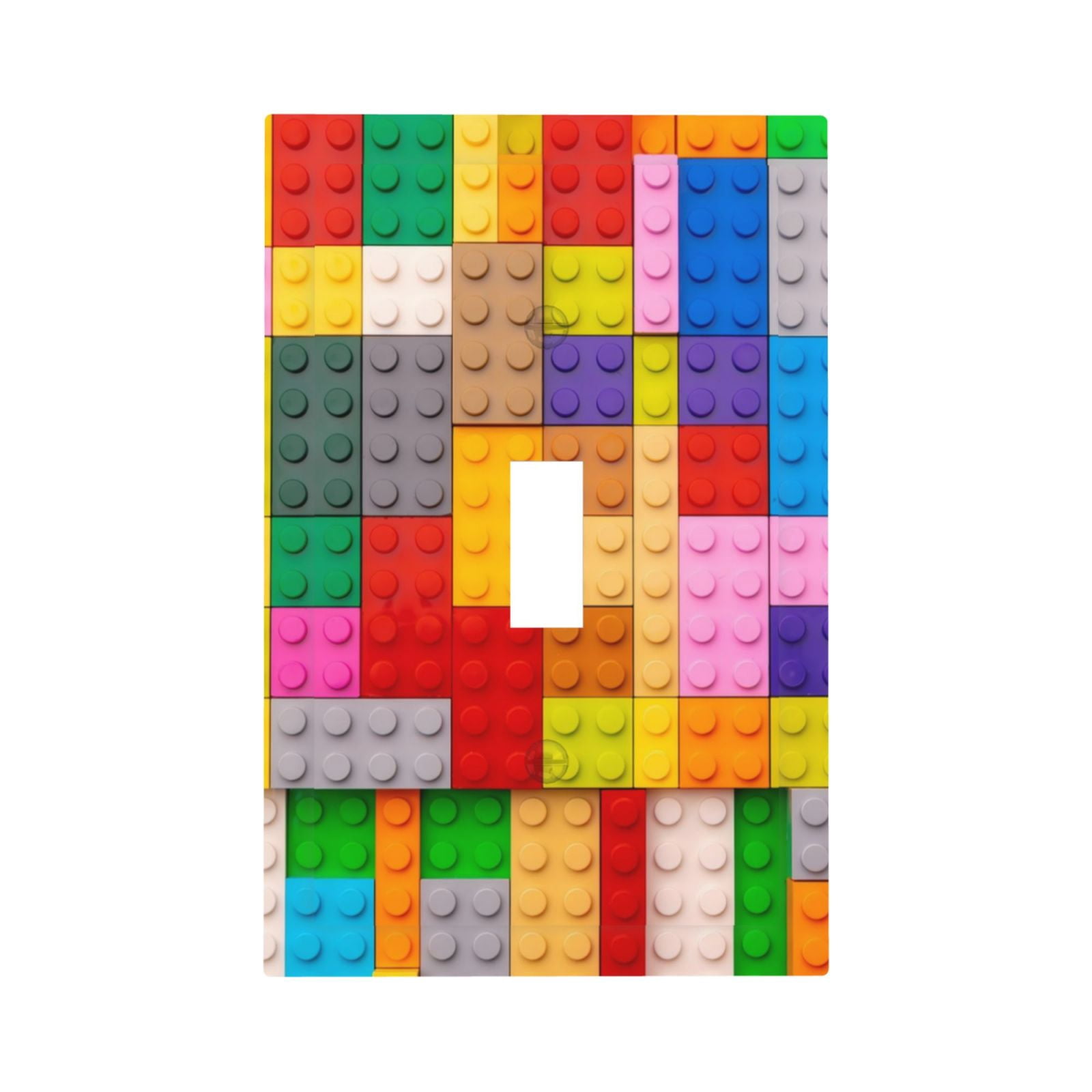 Fotbe Colorful Plastic Blocks Pattern Print Duplex Receptacle Wall ...