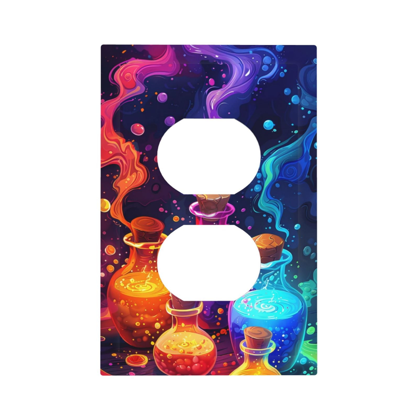 Fotbe Colorful Potion Bottles Magic Print Duplex Receptacle Wall Plate ...