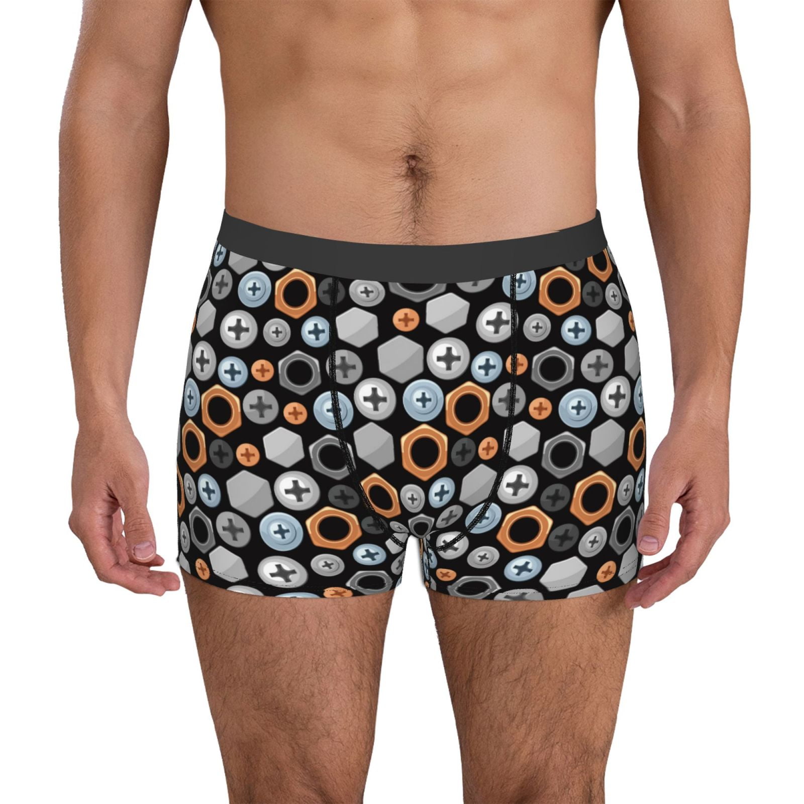 Fotbe Colorful Screws Men’s Total Support Pouch Boxer Briefs, X-Temp ...