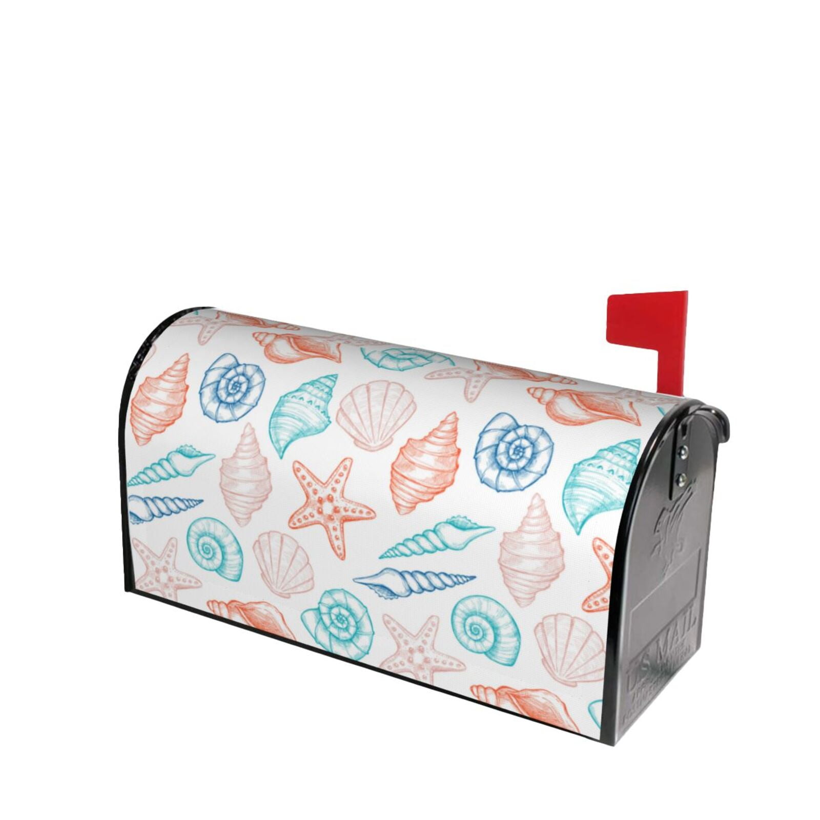 Fotbe Colorful Seashells1 Mailbox Covers Post Letter Box Cover Garden ...